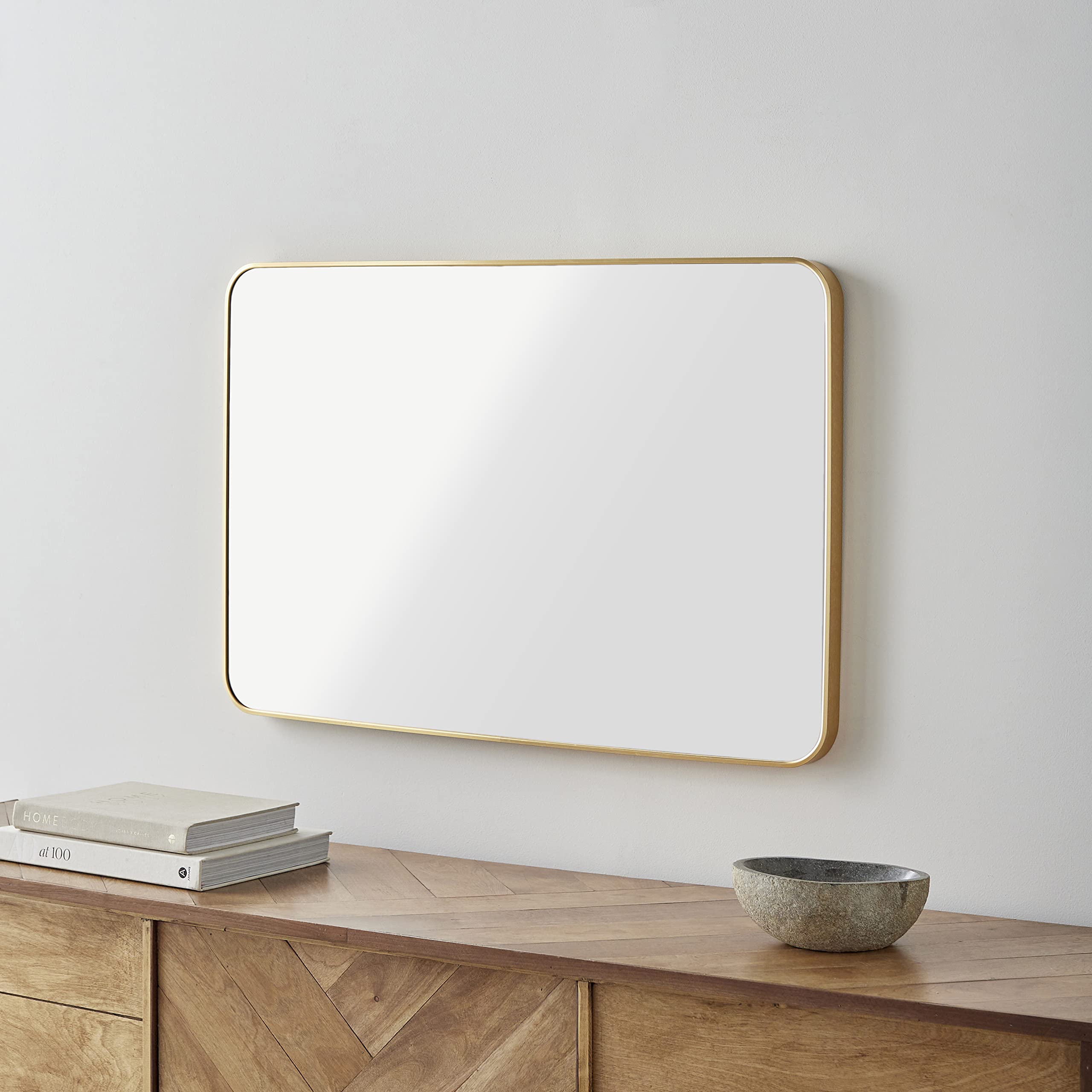 Mark&Day Mirrors, Renna Modern Rectangle Wall Mirror for Living Room ...