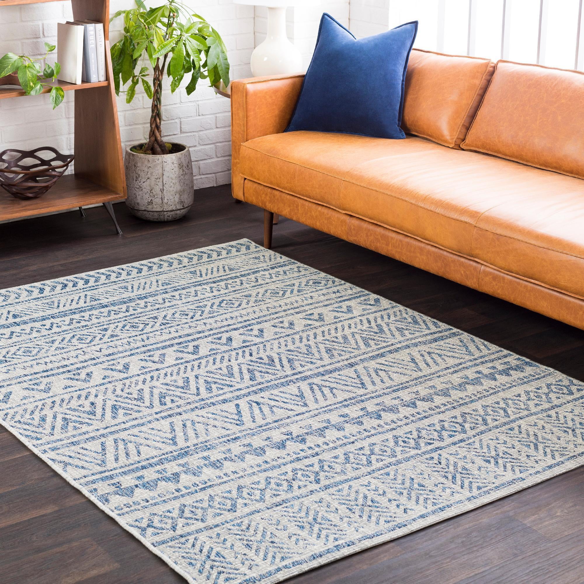 Mark&Day Outdoor Rugs, 10x14 Elodie Global Indoor/Outdoor Dark Blue ...