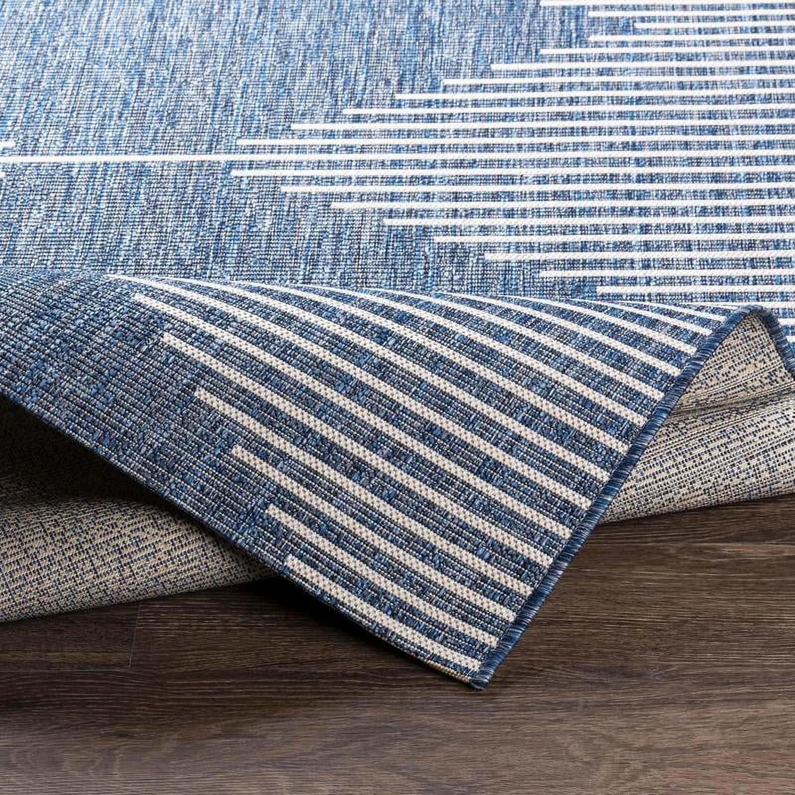 Mark&Day Outdoor Rugs, 3x10 Okswerd Global Indoor/Outdoor Bright Blue ...