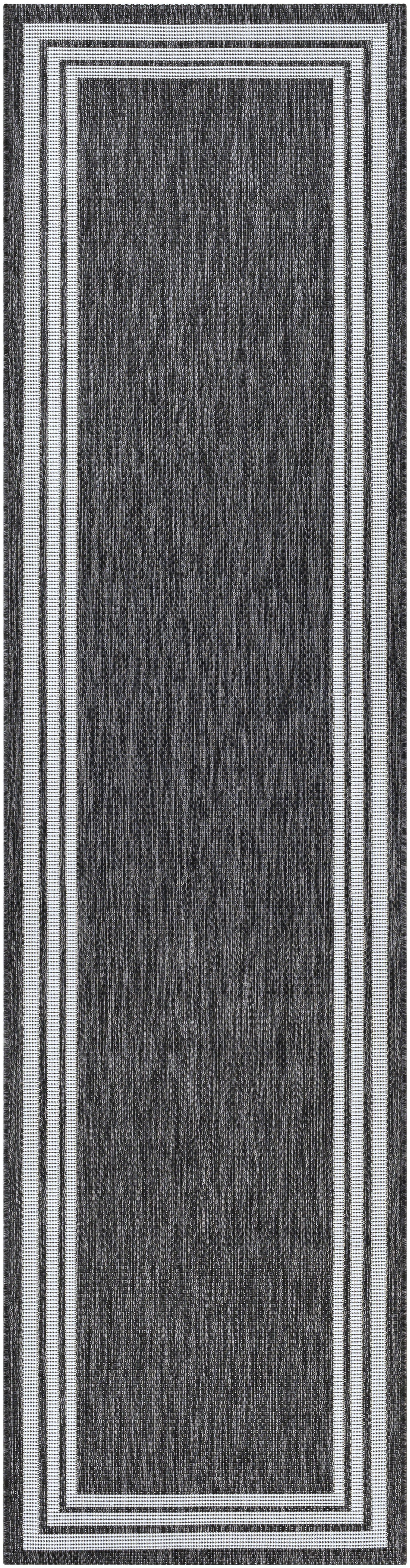 Mark&Day Outdoor Rugs, 3x10 Wezep Traditional Indoor/Outdoor Dark Gray ...