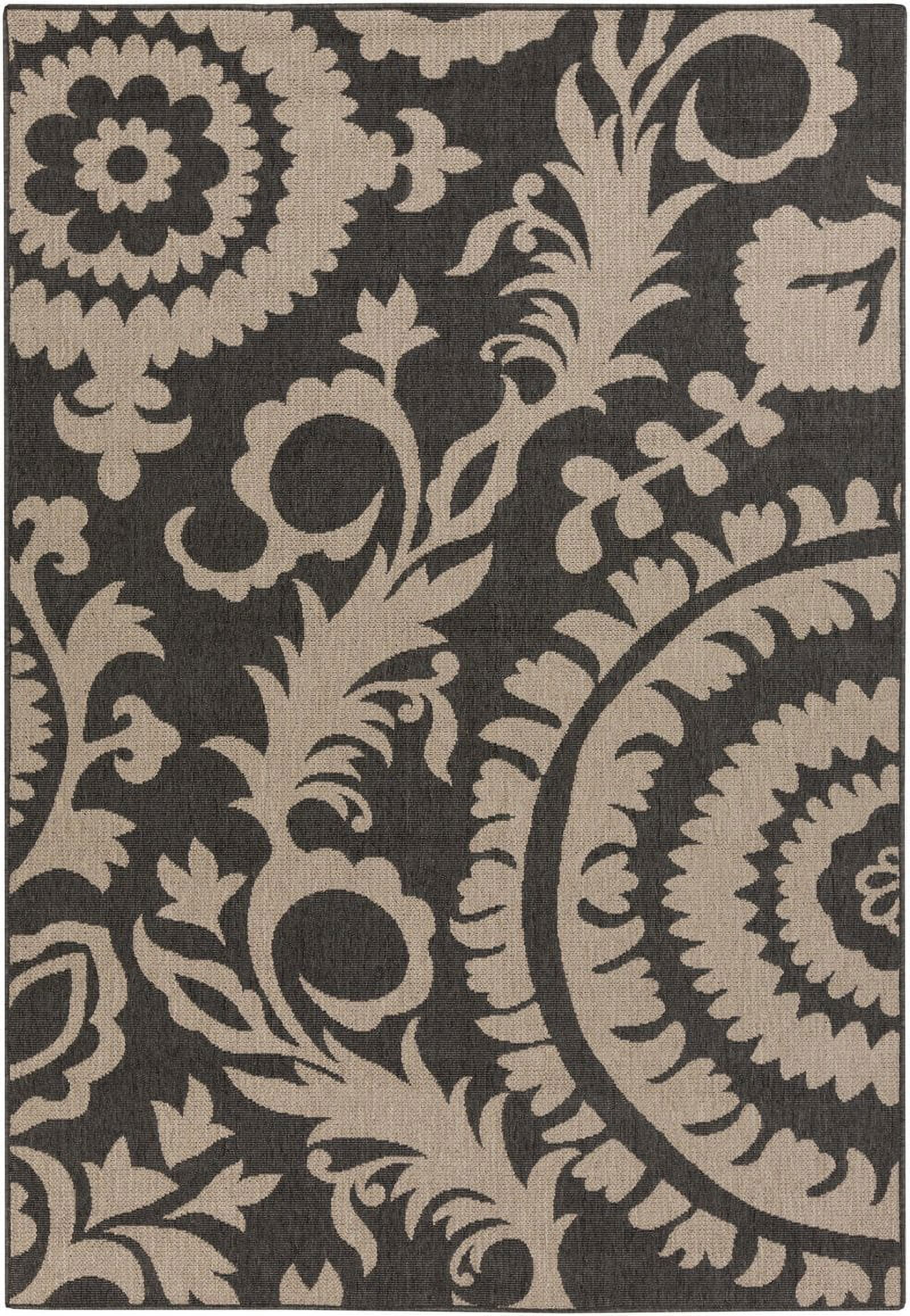 Mark&Day Outdoor Rugs, 2x4 Nancy Cottage Indoor/Outdoor Medium Black ...