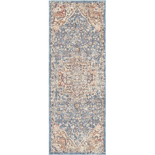 Mark&Day Outdoor Area Rugs, 2x7 Grotel Traditional Indoor/Outdoor Rust ...