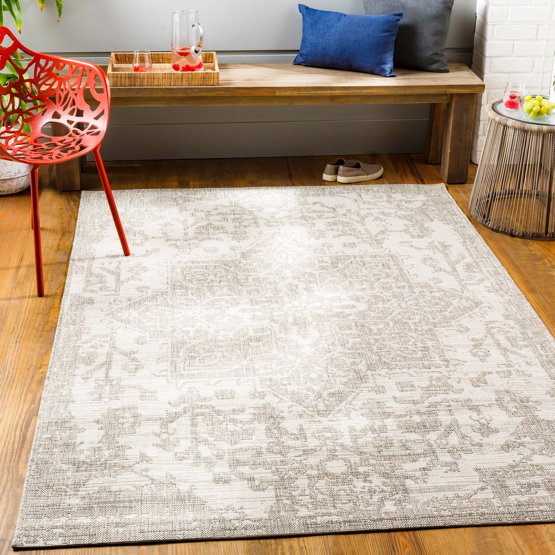Mark&Day Outdoor Rugs, 5x7 Appelscha Traditional Indoor/Outdoor Taupe ...