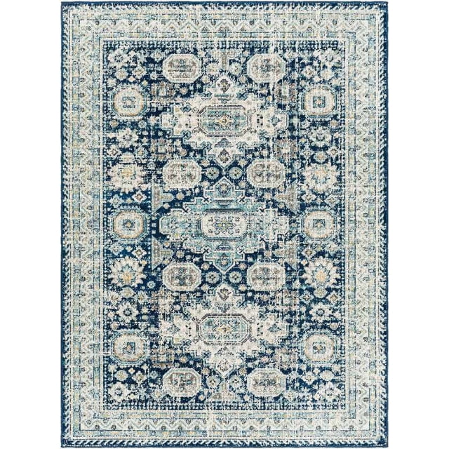 Mark&Day Outdoor Area Rugs, 5x7 Avilla Traditional Indoor/Outdoor Teal ...