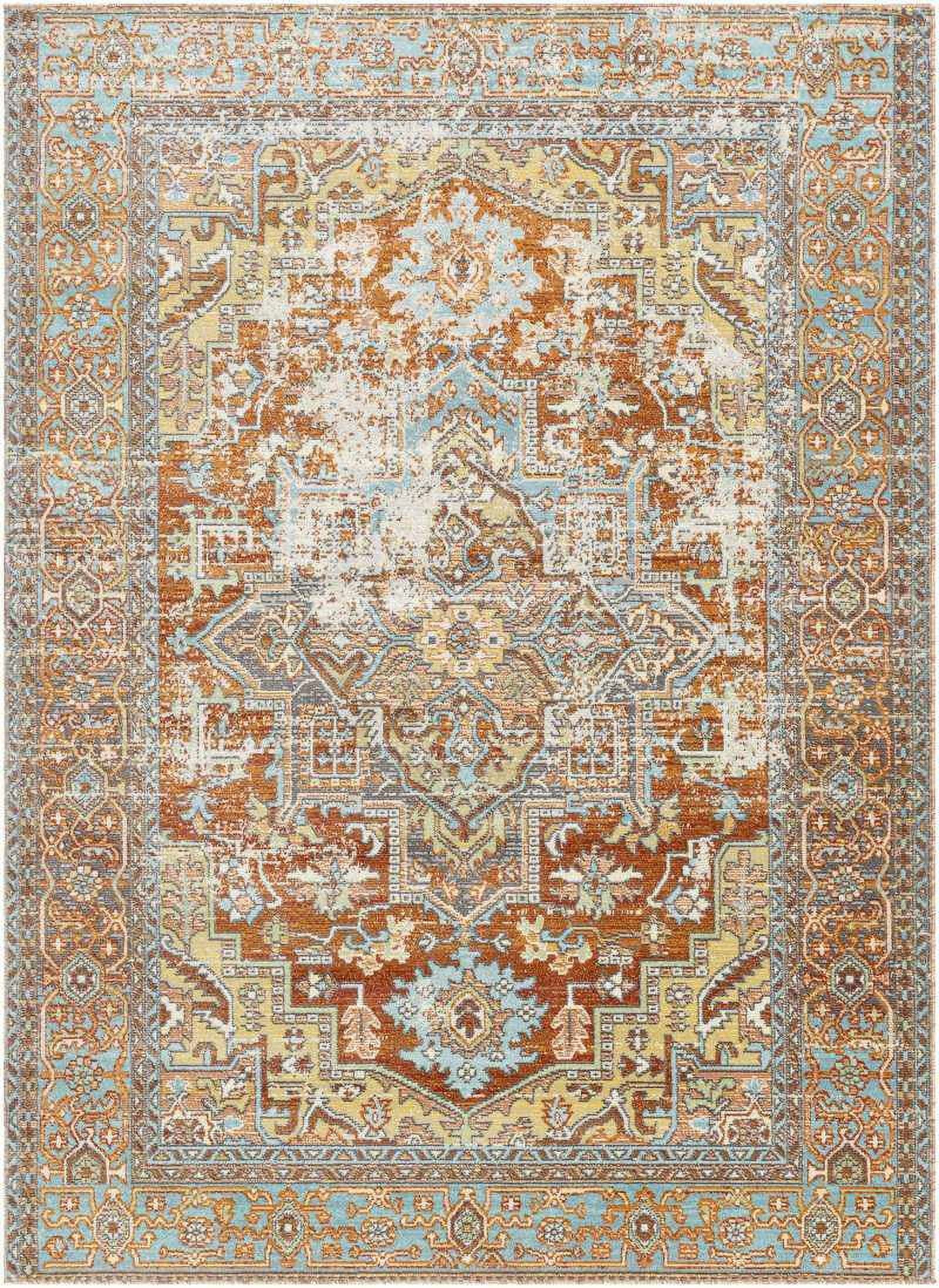 Mark&Day Outdoor Rugs, 5x7 Ballum Traditional Indoor/Outdoor Rust Area ...