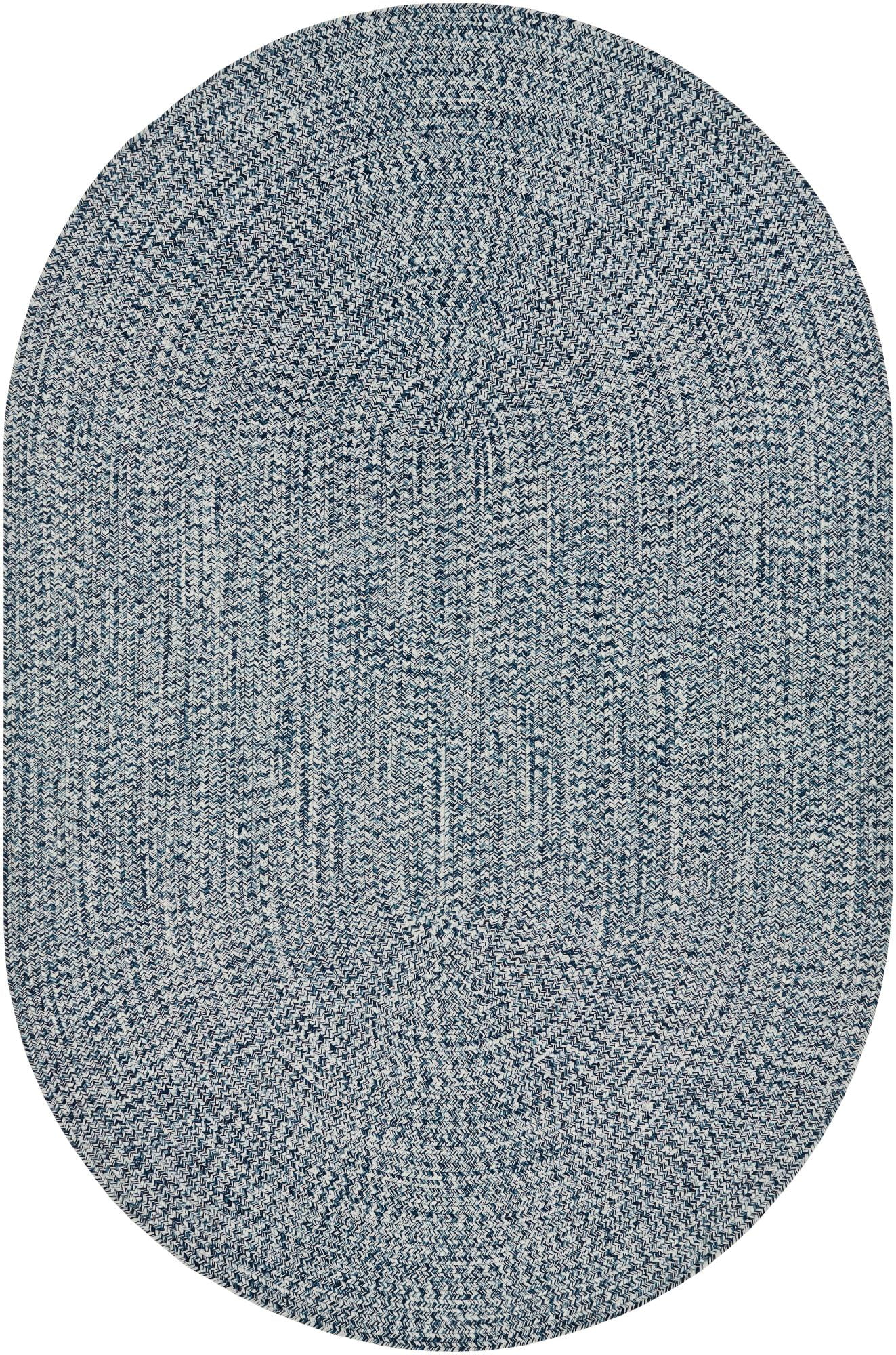 Mark&Day Outdoor Rugs, 5x7 Cuijk Cottage Indoor/Outdoor Dark Blue Oval ...