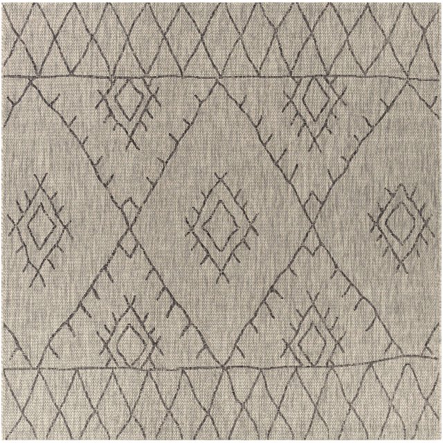 Mark&Day Outdoor Area Rugs, 6x6 Wijgeest Global Indoor/Outdoor Black ...