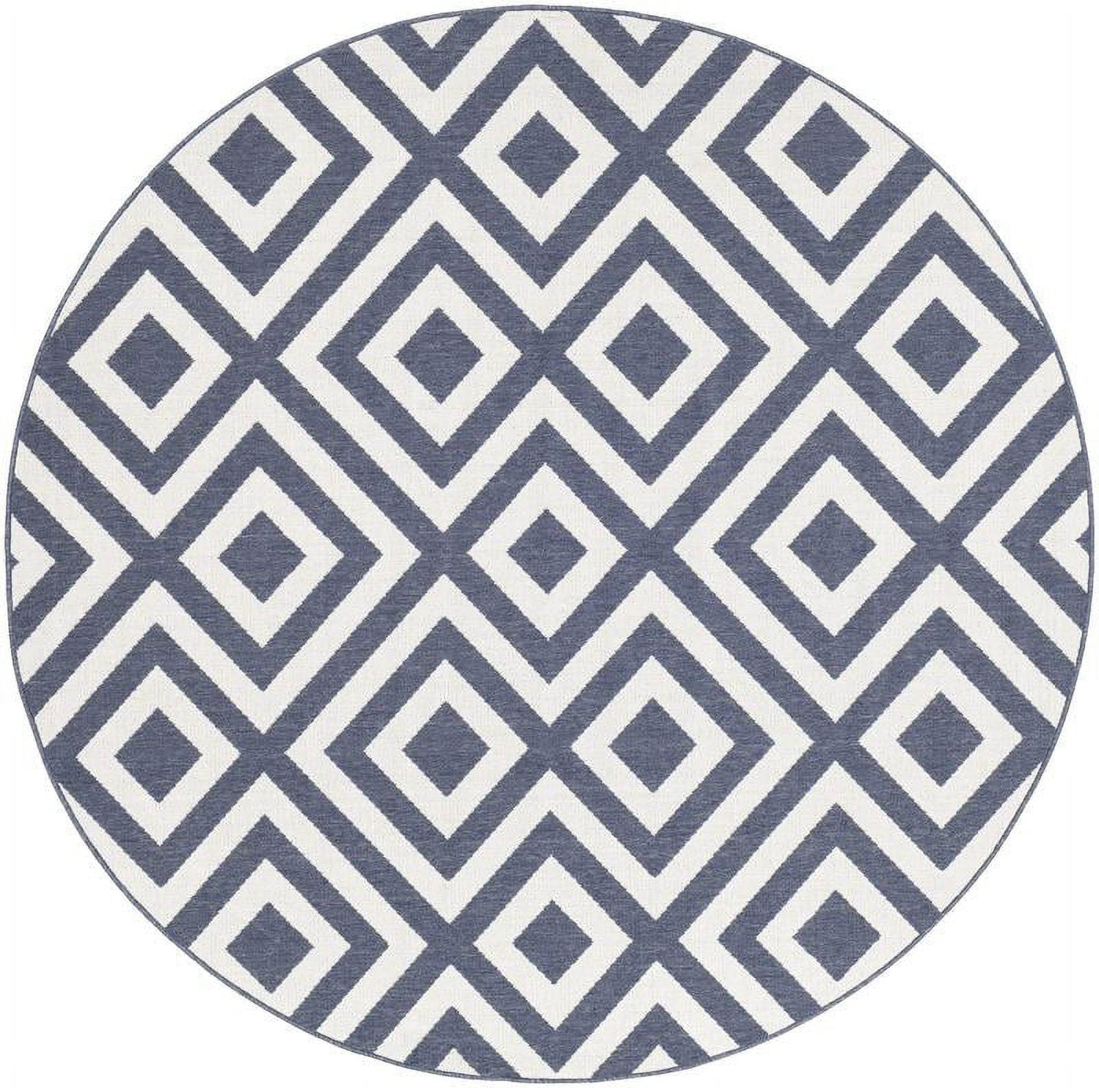 Mark&Day Outdoor Area Rugs, 7ft Round Maya Modern Indoor/Outdoor ...