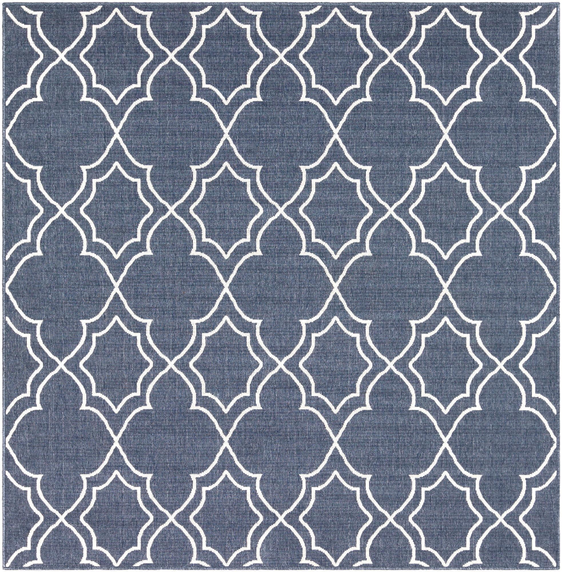 Mark&Day Outdoor Area Rugs, 7x7 Liam Cottage Indoor/Outdoor Charcoal ...
