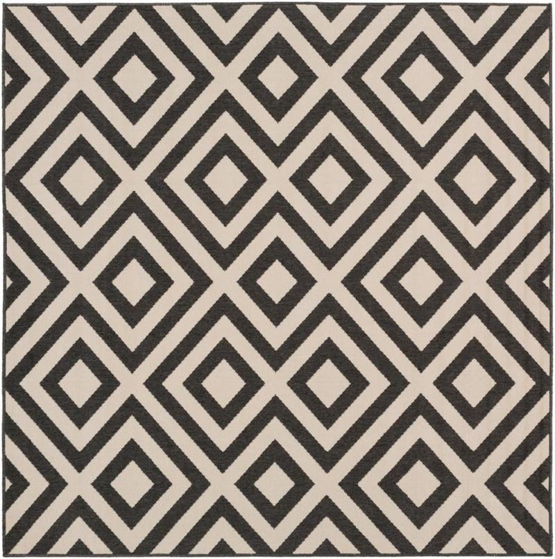 Mark&Day Outdoor Rugs, 7x7 Maya Modern Indoor/Outdoor Black Square Area ...