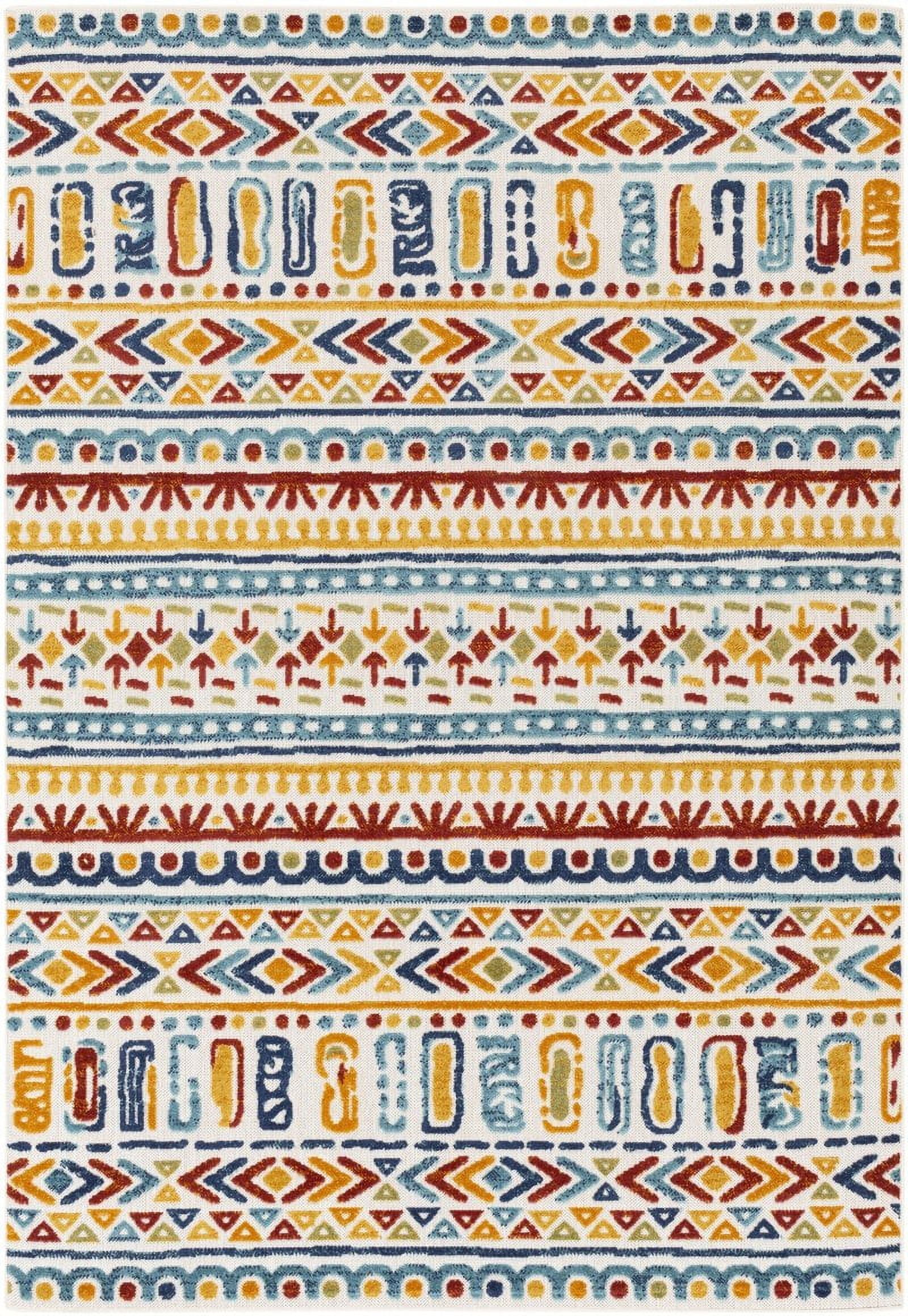 Mark&Day Outdoor Rugs, 8x10 Ross Global Indoor/Outdoor Aqua Area Rug ...