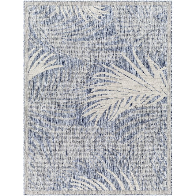 Mark&Day Outdoor Area Rugs, 9x12 Algona Coastal Indoor/Outdoor Denim ...