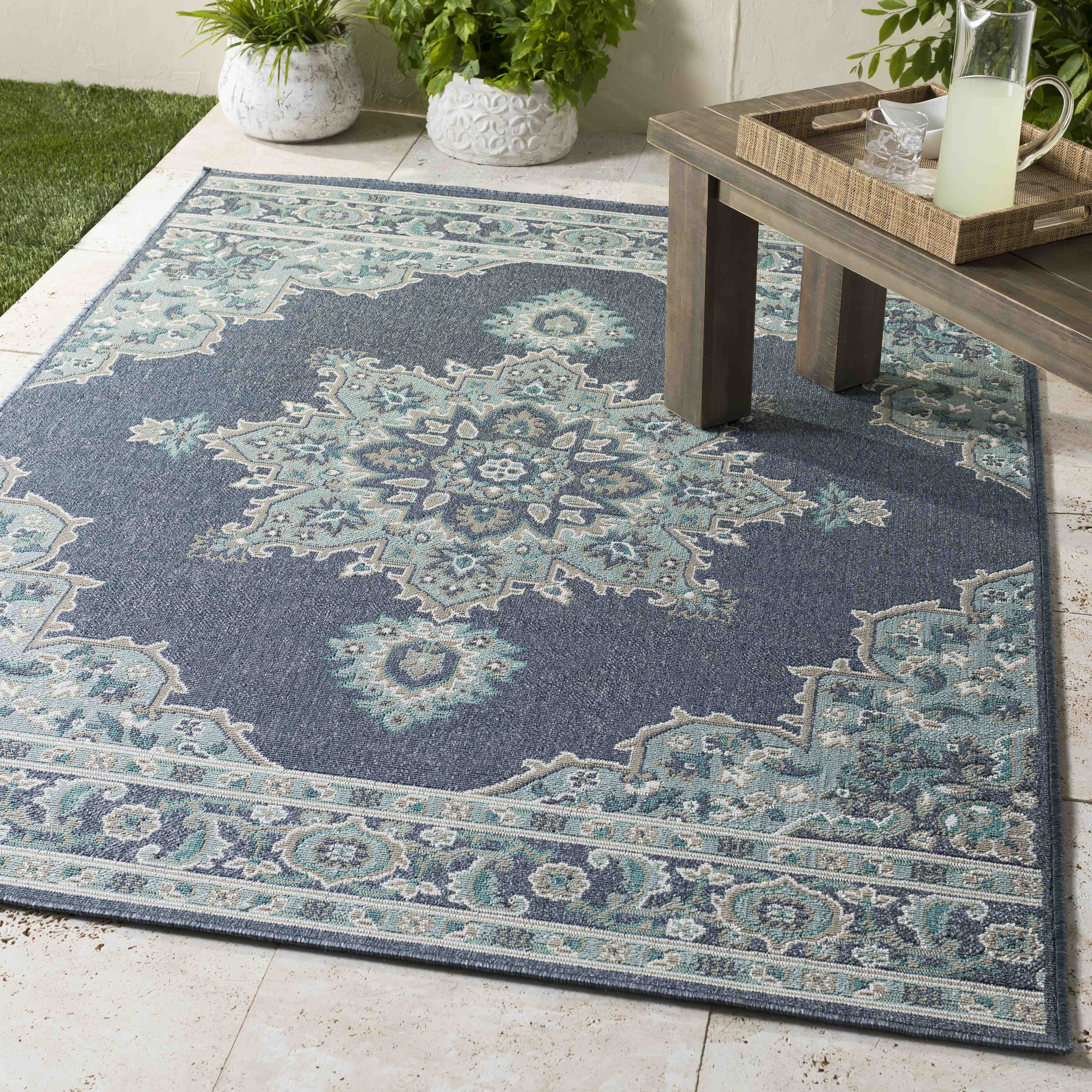 Mark&Day Outdoor Area Rugs, 9x9 Lyla Traditional Indoor/Outdoor ...