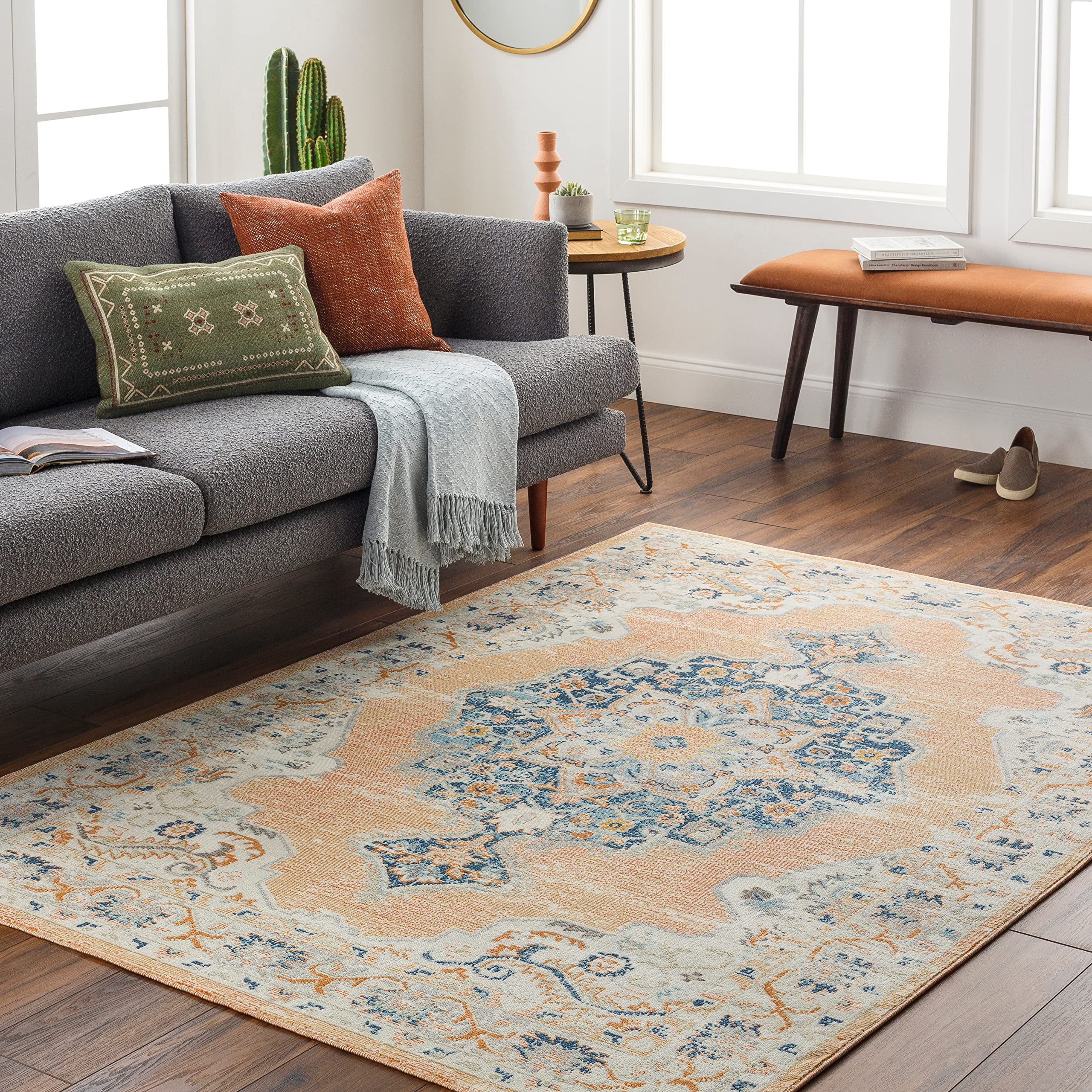 Mark&Day Outdoor Rugs, 7x9 Riverwood Traditional Indoor/Outdoor Cider ...