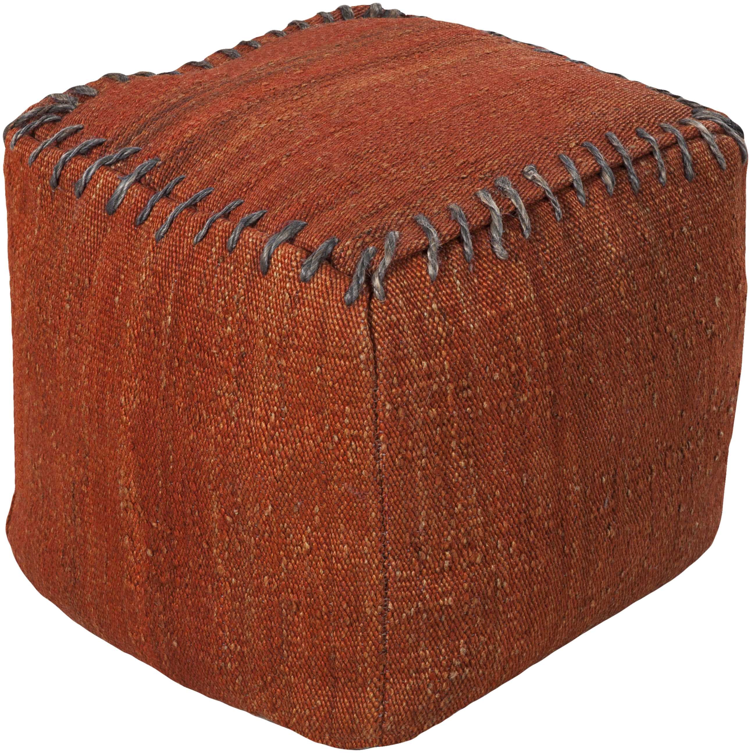 Mark&Day Pouf Ottoman, Grobgottfritz Natural Fiber Brick Cube Pouf Foot ...