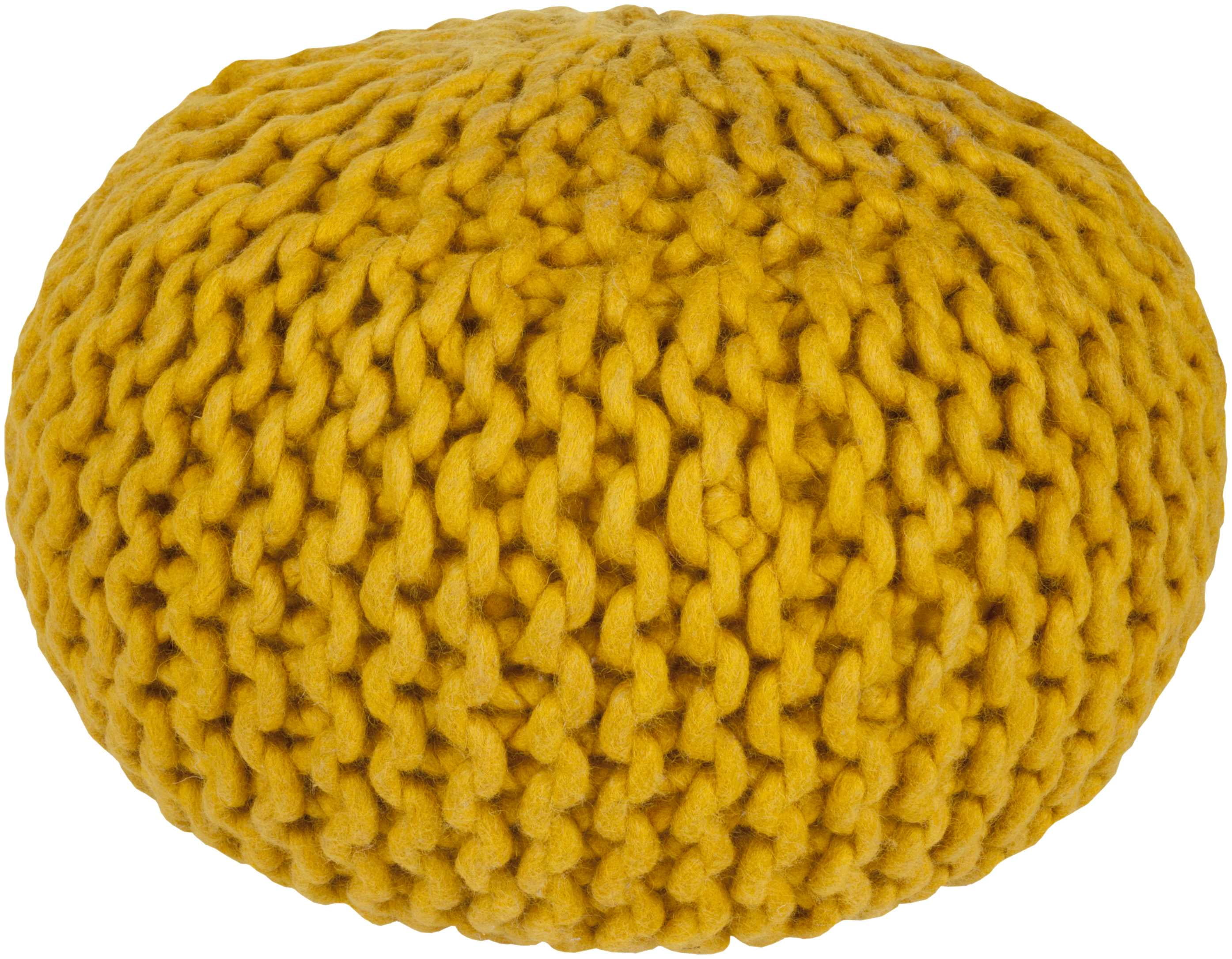 Mark&Day Pouf Ottoman, Haidershofen Texture Mustard Round Pouf Foot ...