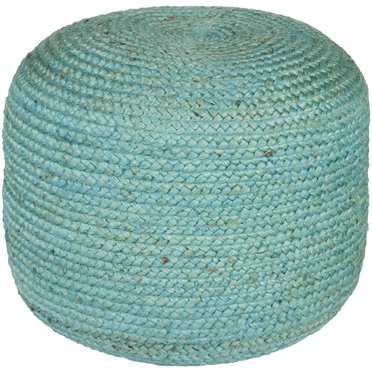 Mark&Day Pouf Ottoman - Hainfeld Natural Fiber Light Gray Round Foot ...