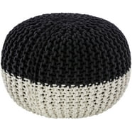 Mark&Day Pouf Ottoman - Hainfeld Natural Fiber Light Gray Round Foot ...
