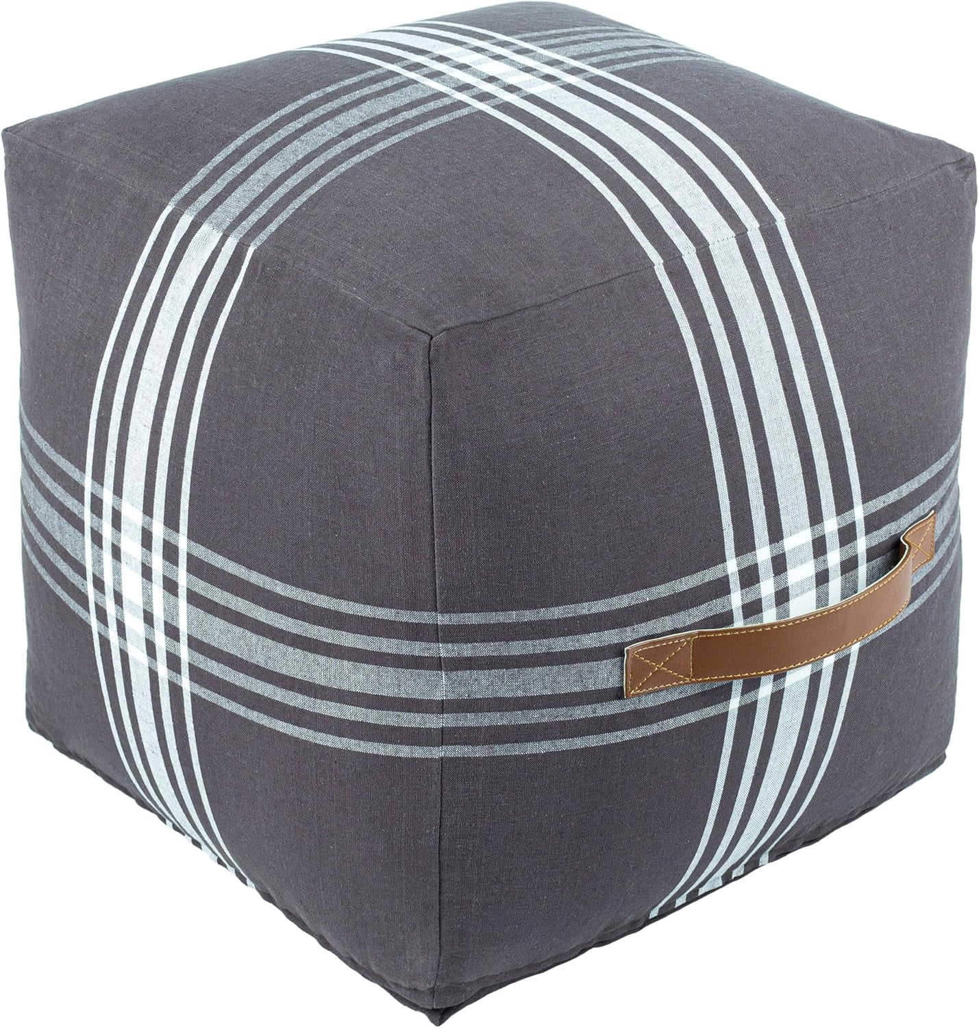 Mark&Day Pouf Ottoman, Schonbach Cottage Charcoal Cube Pouf Foot Rest ...