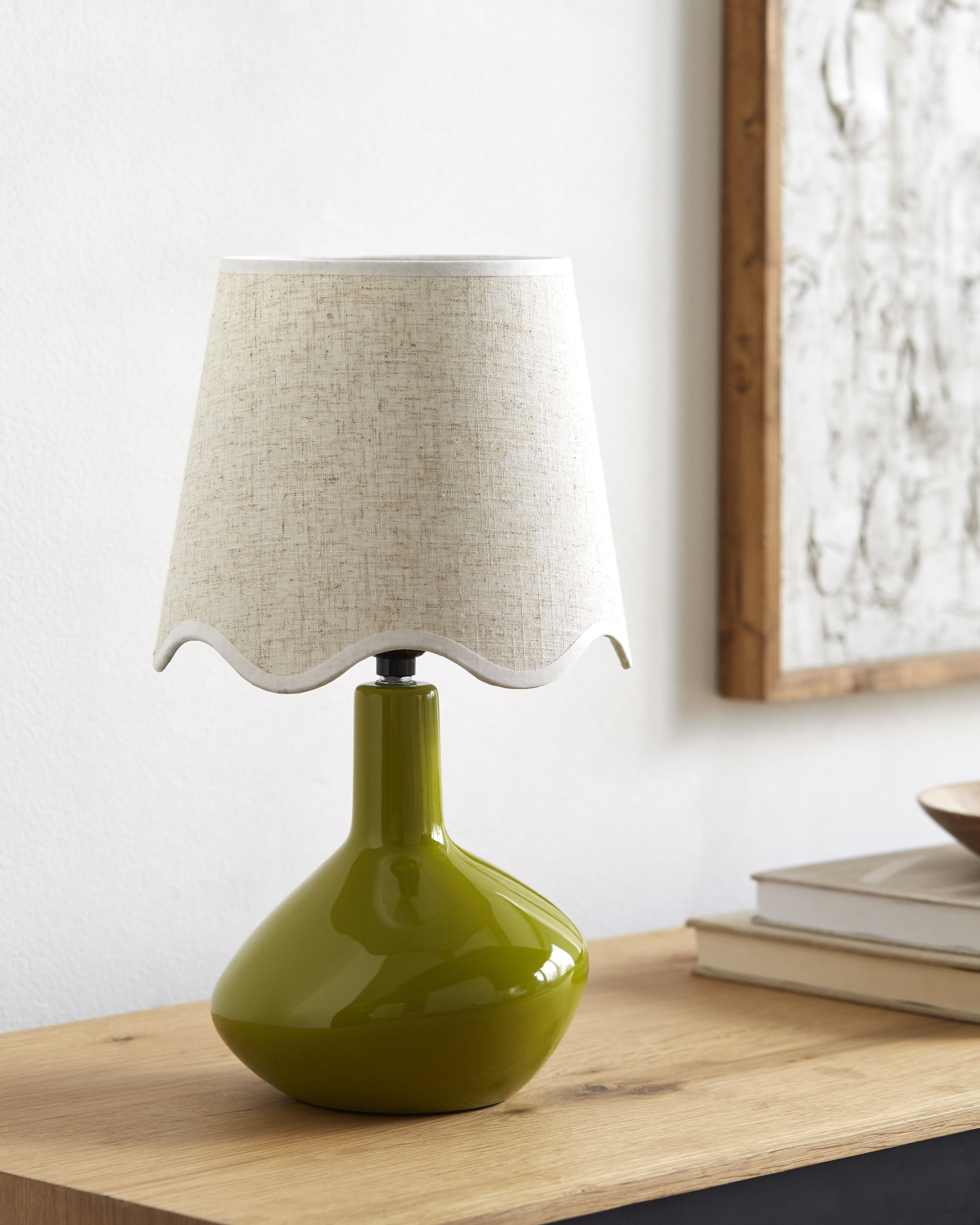 Mark&Day Table Lamps, Eiman Rustic Green/Wheat Bedside Table Lamp for ...