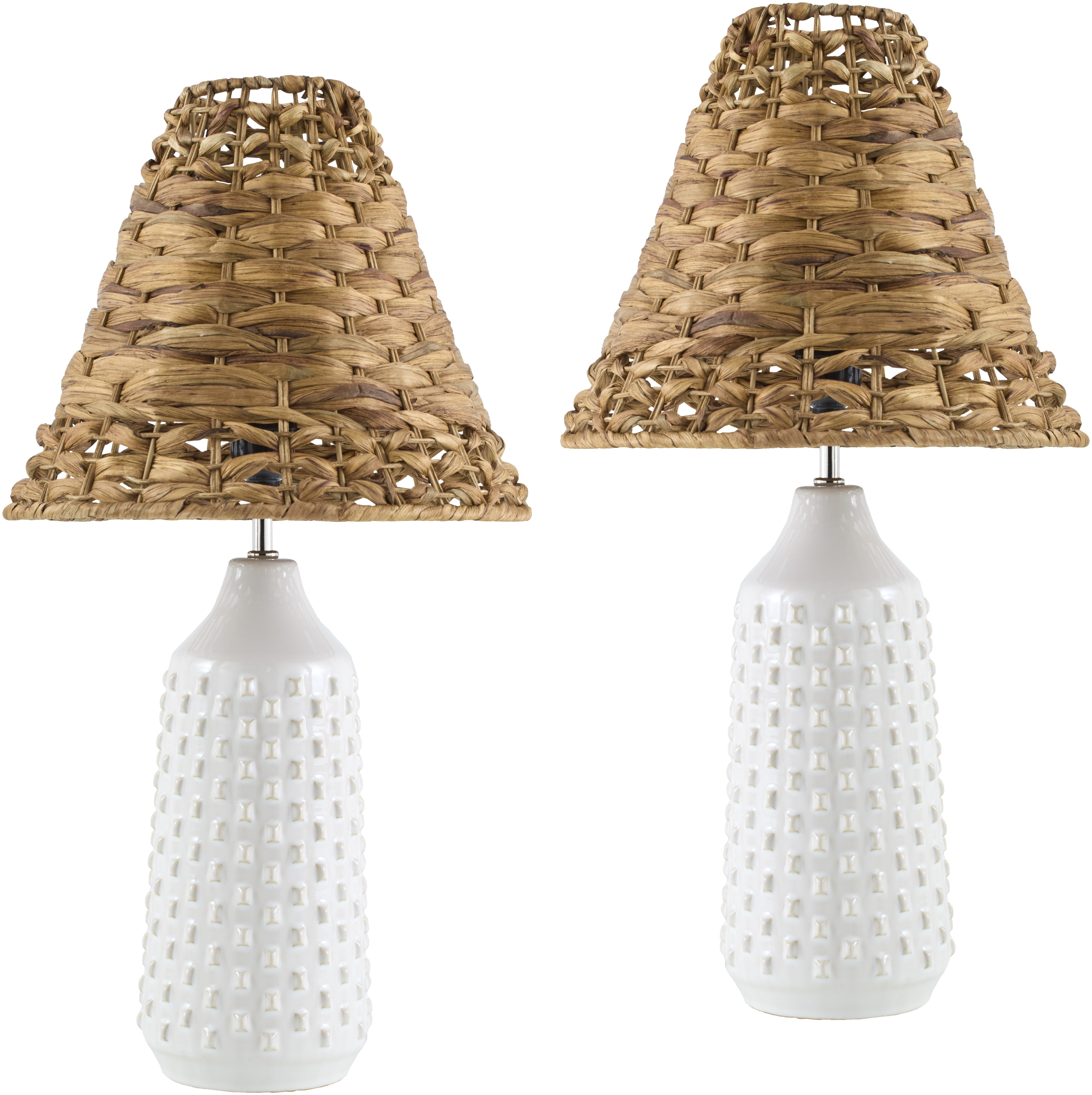Mark&Day Table Lamps, Karema Modern White Bedside Table Lamp Set of 2 ...