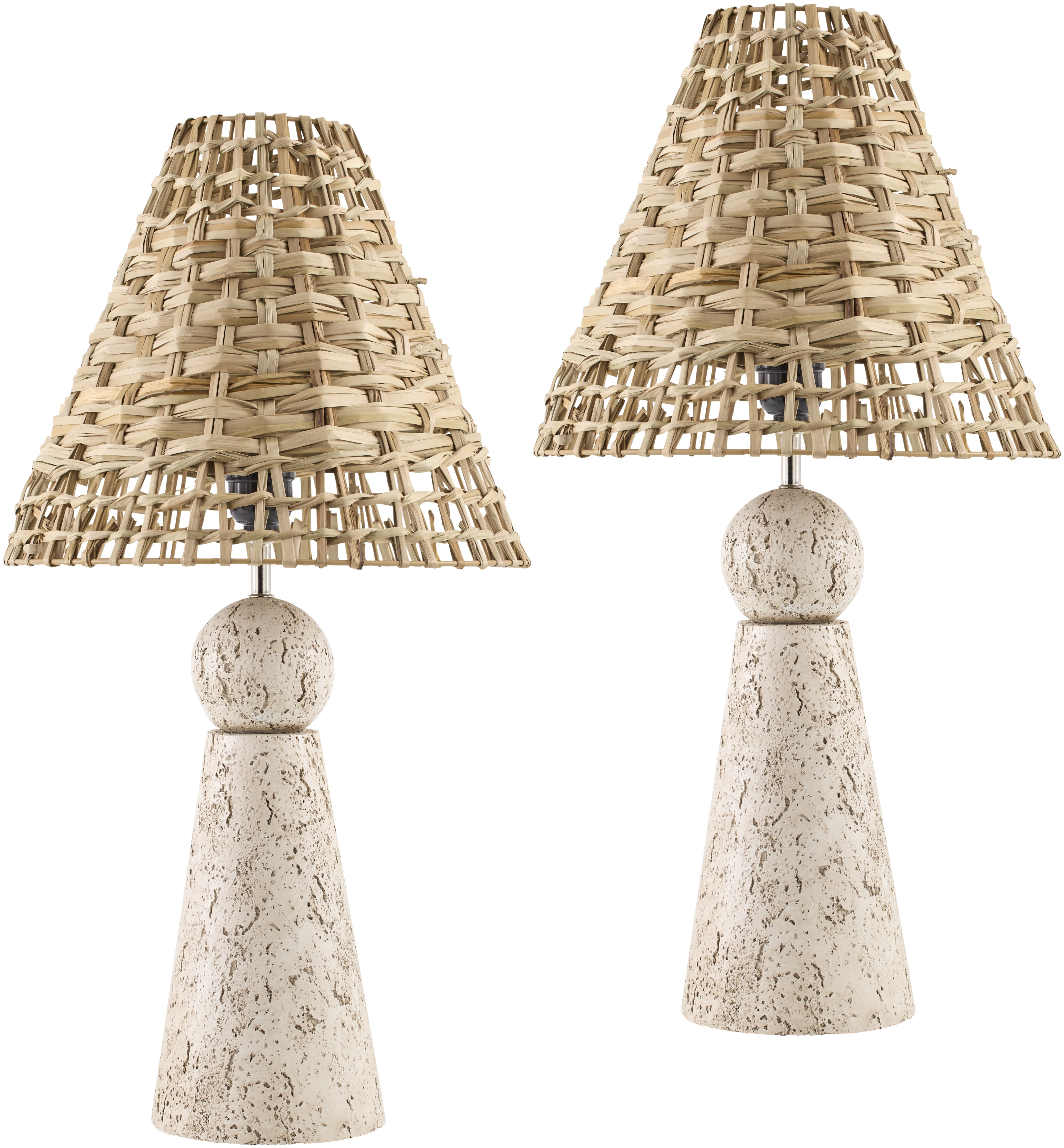 Mark&Day Table Lamps, Lathisa Modern Brown/Light Gray Bedside Table ...