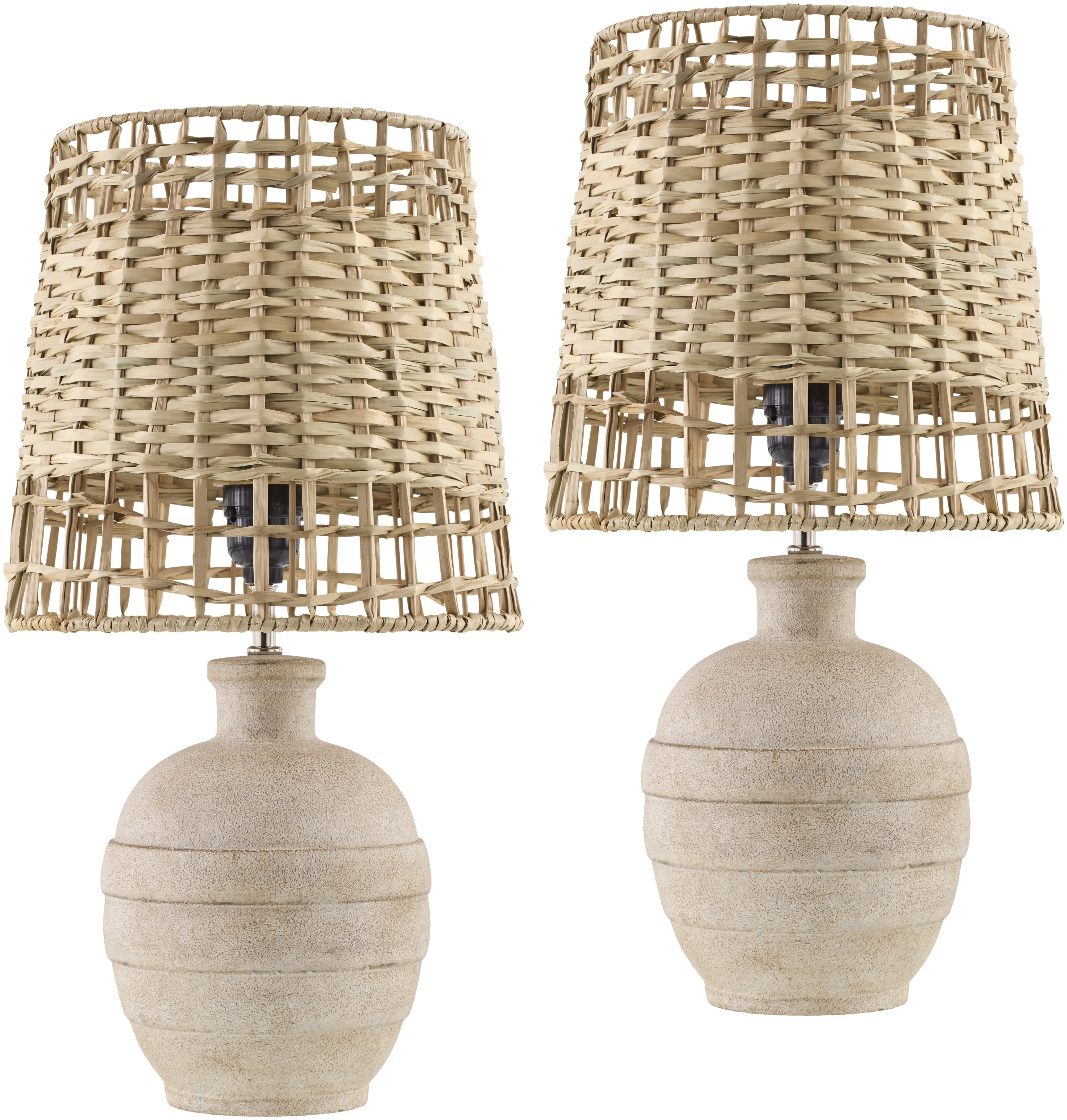 Mark&Day Table Lamps, Michiko Modern Cream Bedside Table Lamp Set of 2 ...