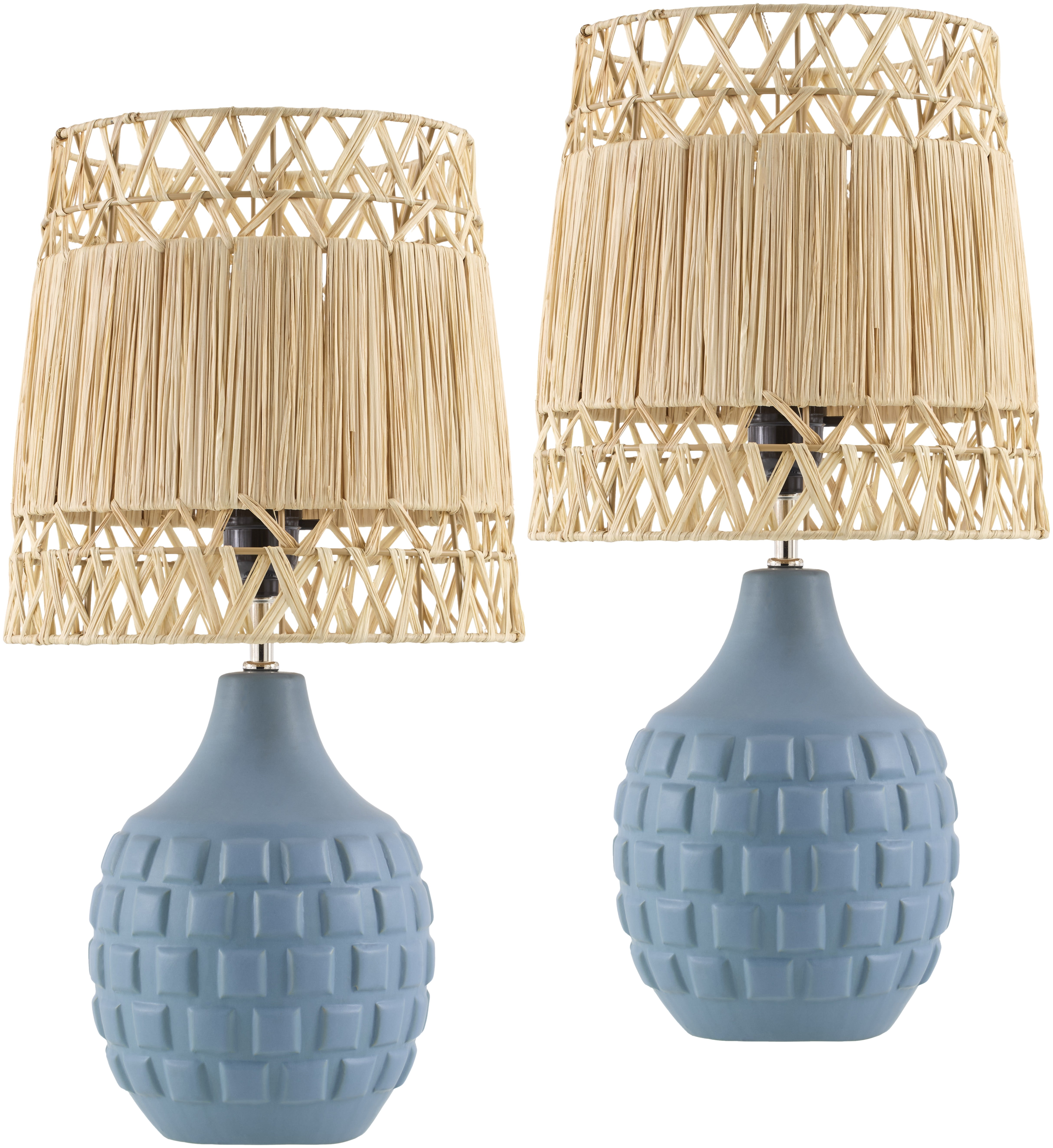 Mark&Day Table Lamps, Natika Modern Gray Bedside Table Lamp Set of 2 ...