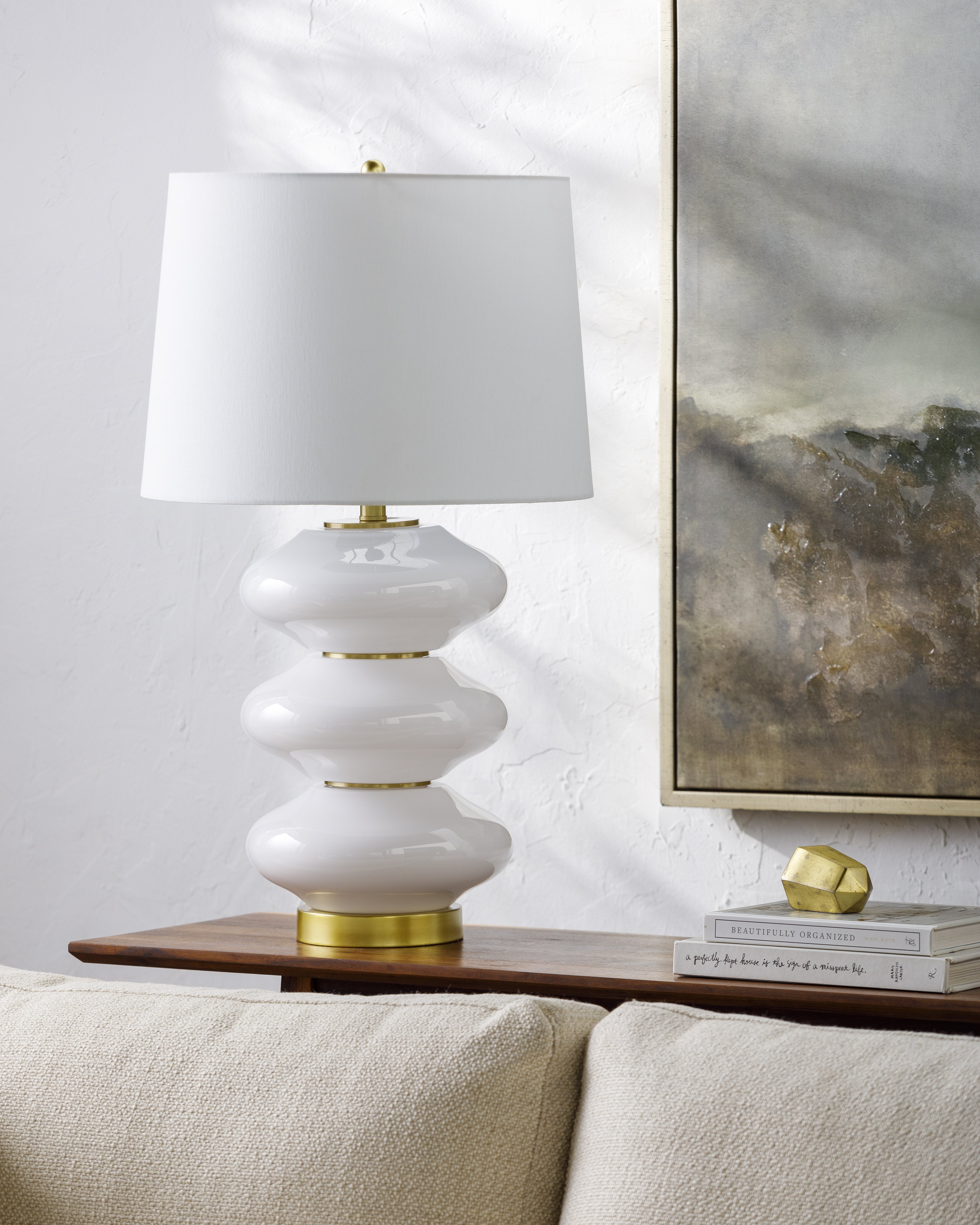 Mark&Day Table Lamps, Shauri Traditional White Bedside Table Lamp for ...
