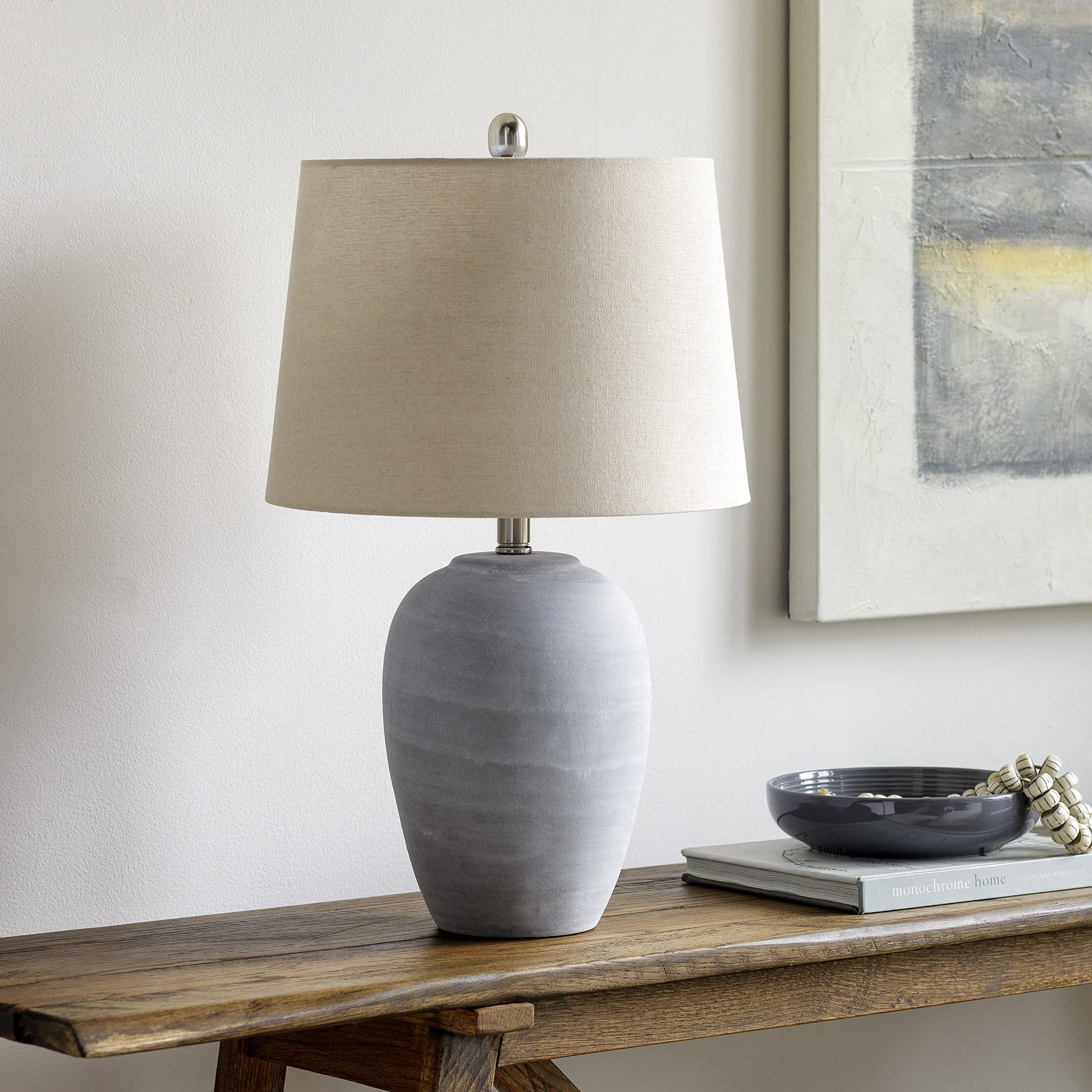 Mark&Day Table Lamps, Tampere Modern Beige Bedside Table Lamp for ...