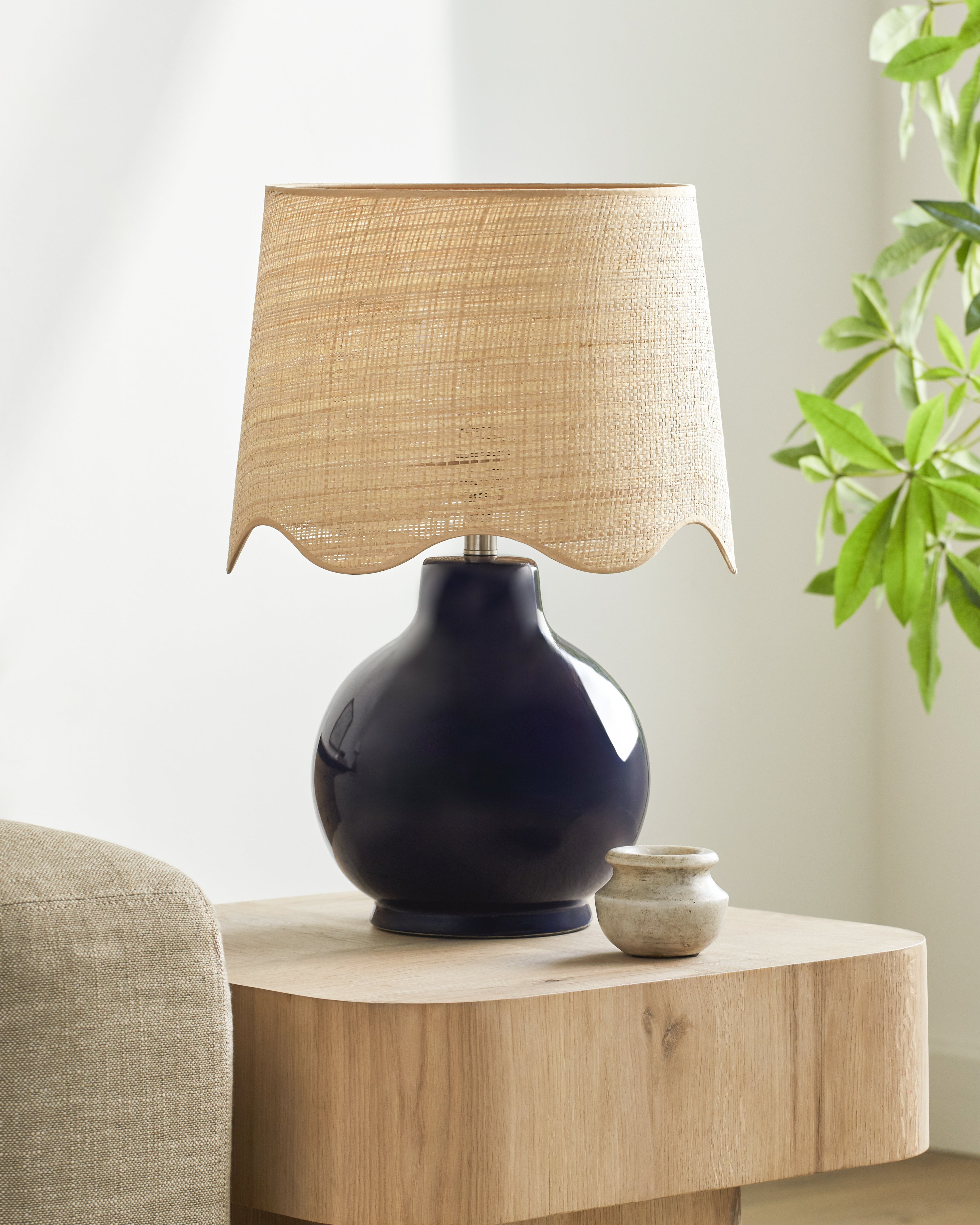 Mark&Day Table Lamps, Tereza Rustic Dark Blue Bedside Table Lamp for ...