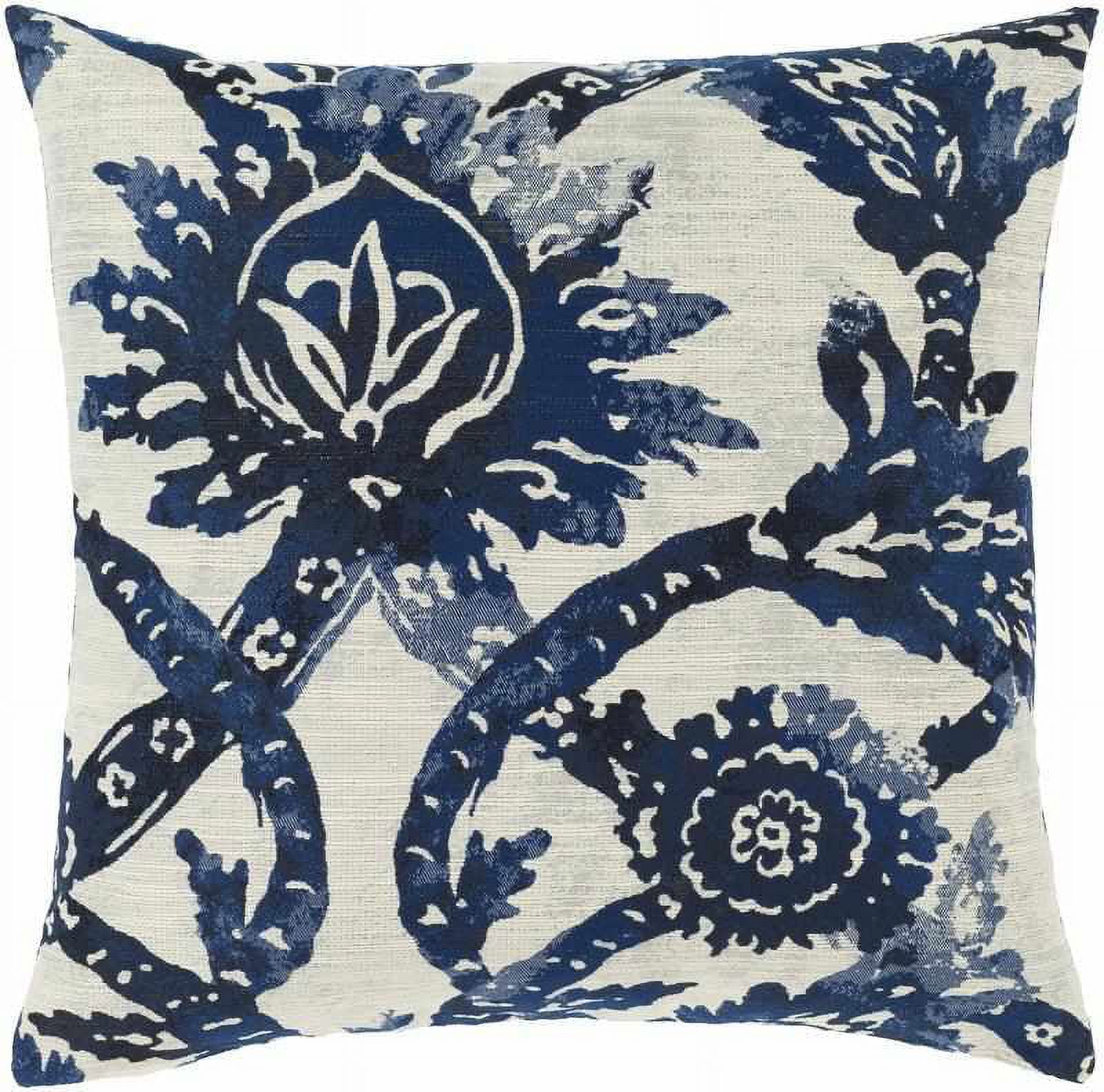 Mark&Day Throw Pillow Covers 18x18 Duur Traditional Bright Blue Cushion ...