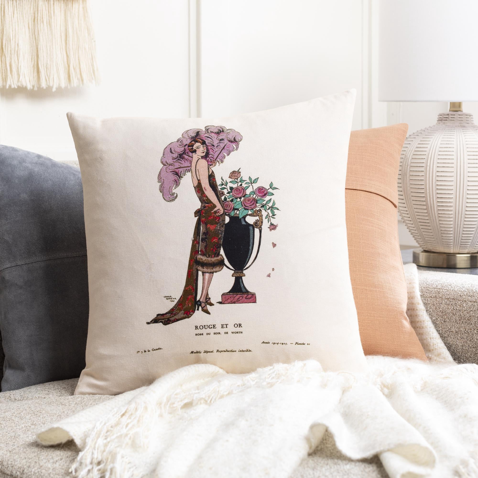 Mark&Day Throw Pillows 18x18 Zijpe Traditional Black Down Filled ...
