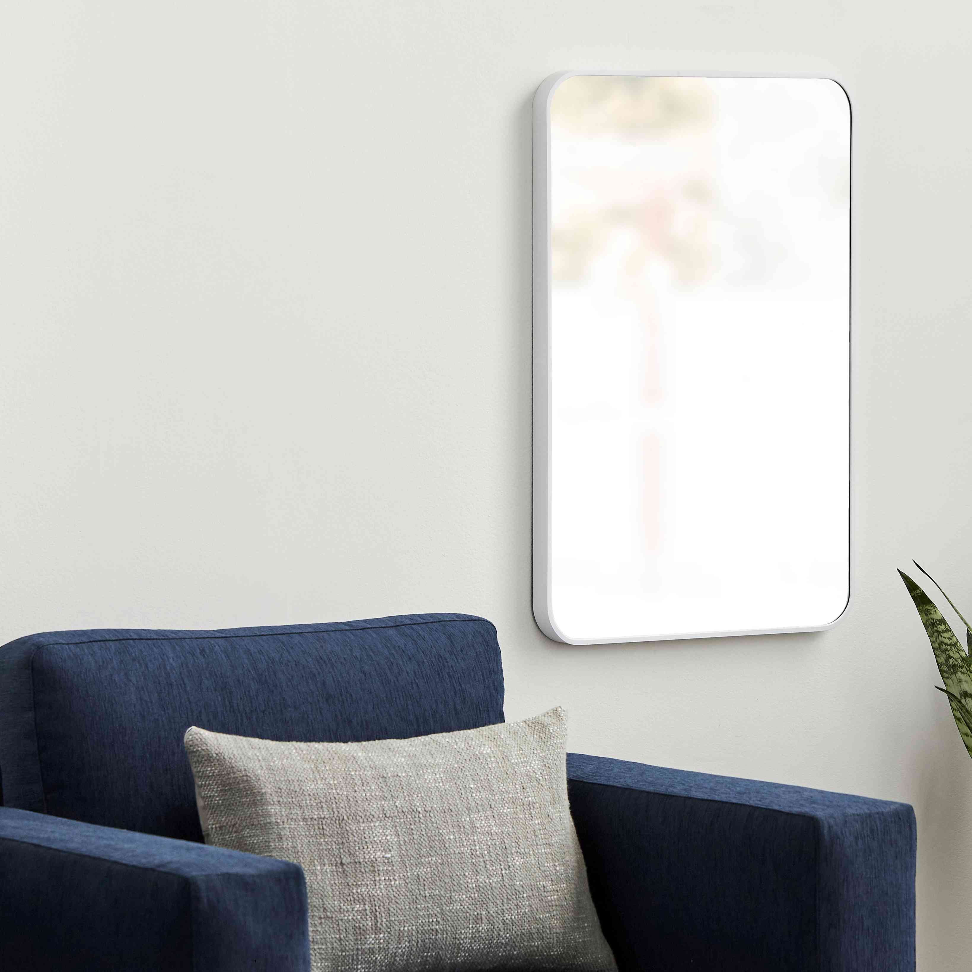 Mark&Day Wall Mirror, Renna Modern White Rectangle Vanity Mirrors for ...