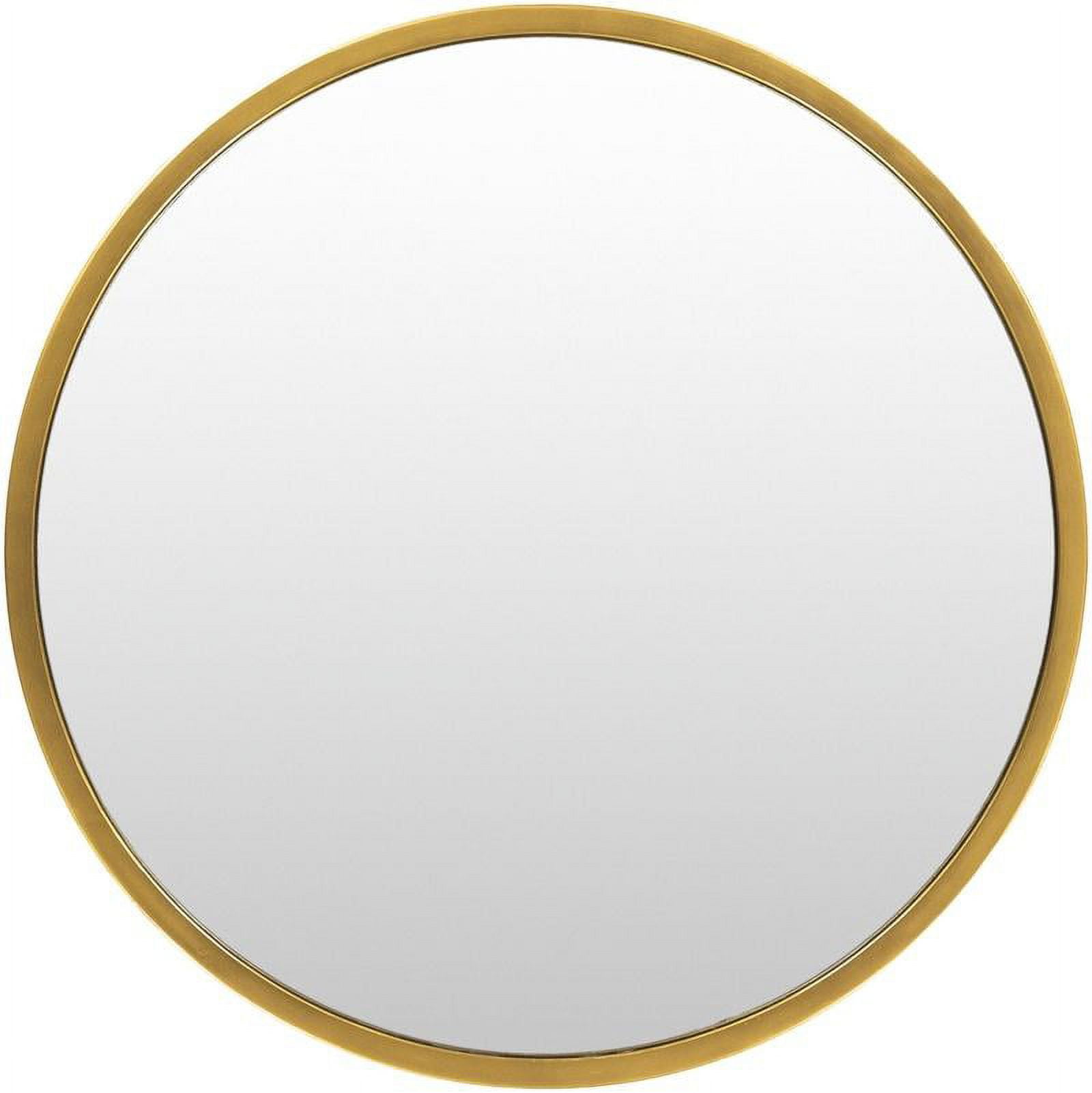 Mark&Day Wall Mirror, Leitner Modern Gold Round Vanity Mirrors for ...