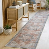 Mark&Day Washable Area Rugs, 2x16 Nora Traditional Brown Tan Ivory ...