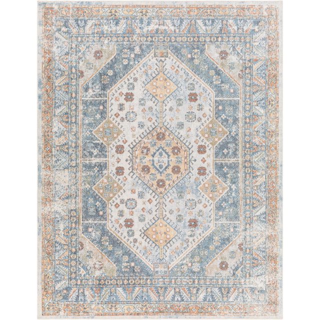 Mark&Day Washable Area Rugs, 2x3 Elmdale Traditional Denim Area Rug (2 ...
