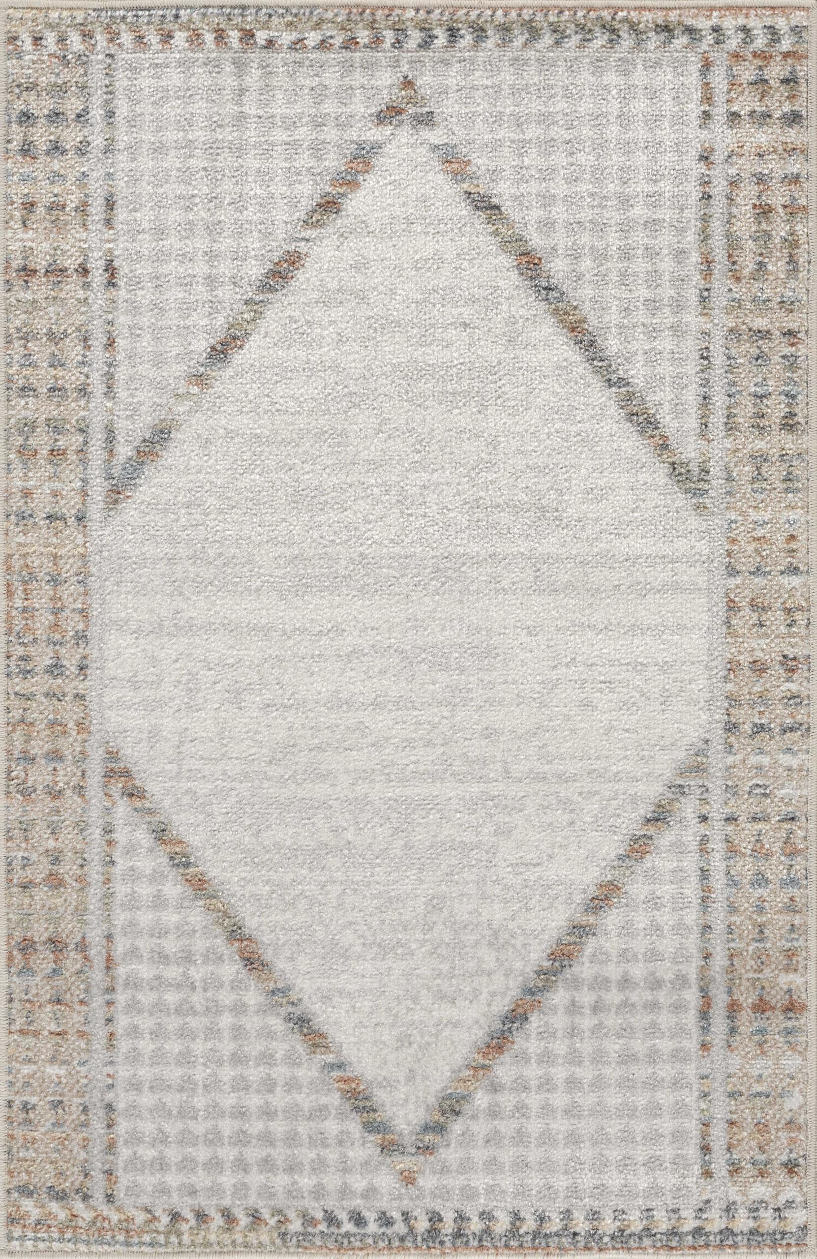 Mark&Day Washable Rugs, 2x4 El Dorado Global Beige Area Rug, Brown ...