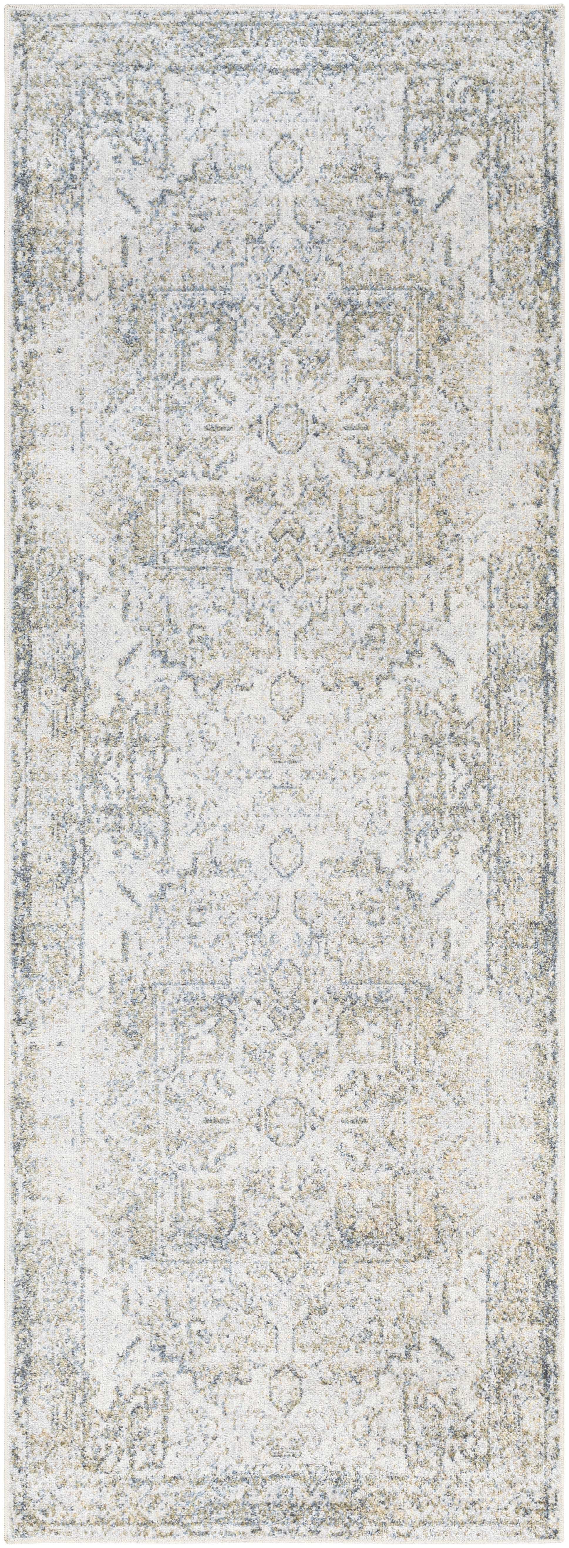Mark&Day Washable Area Rugs, 2x7 Dry Ridge Traditional Taupe Runner ...