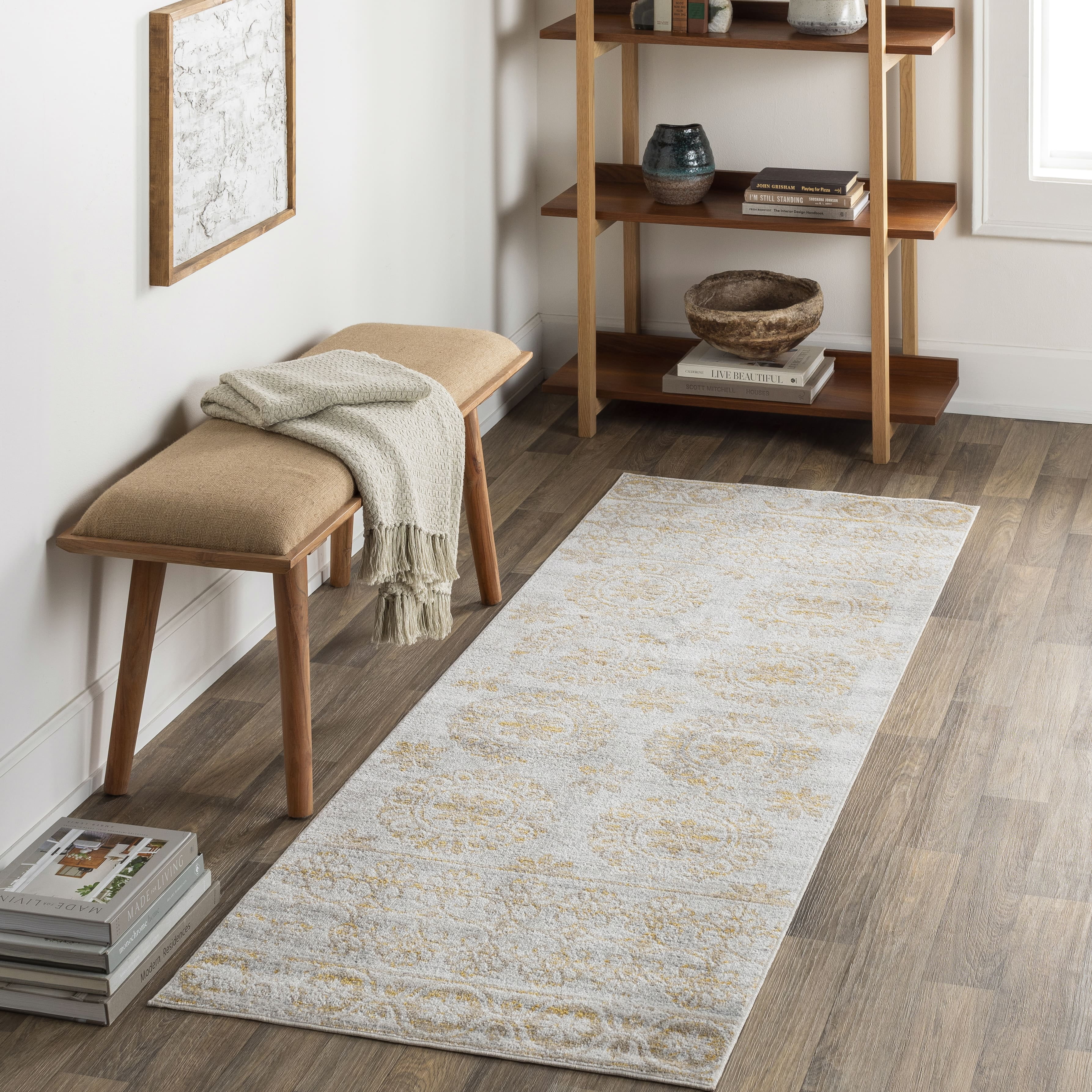 Mark&Day Washable Area Rugs, 2x7 William Traditional Beige Runner Area ...