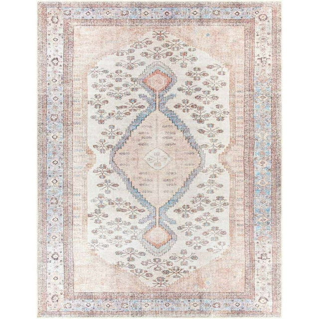 "Mark&Day 5x7 Midwoud Traditional Blush Area Rug, Washable, Bedroom ...
