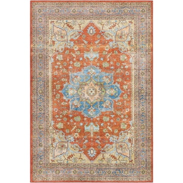 Mark&Day Area Rugs, 8x10 Kreijl Traditional Bright Orange Area Rug (7 ...