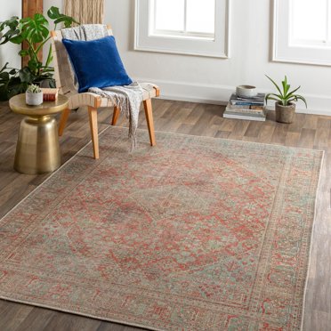 Mark&Day Washable Area Rugs, 5x7 Midwoud Traditional Blush Area Rug (5 ...