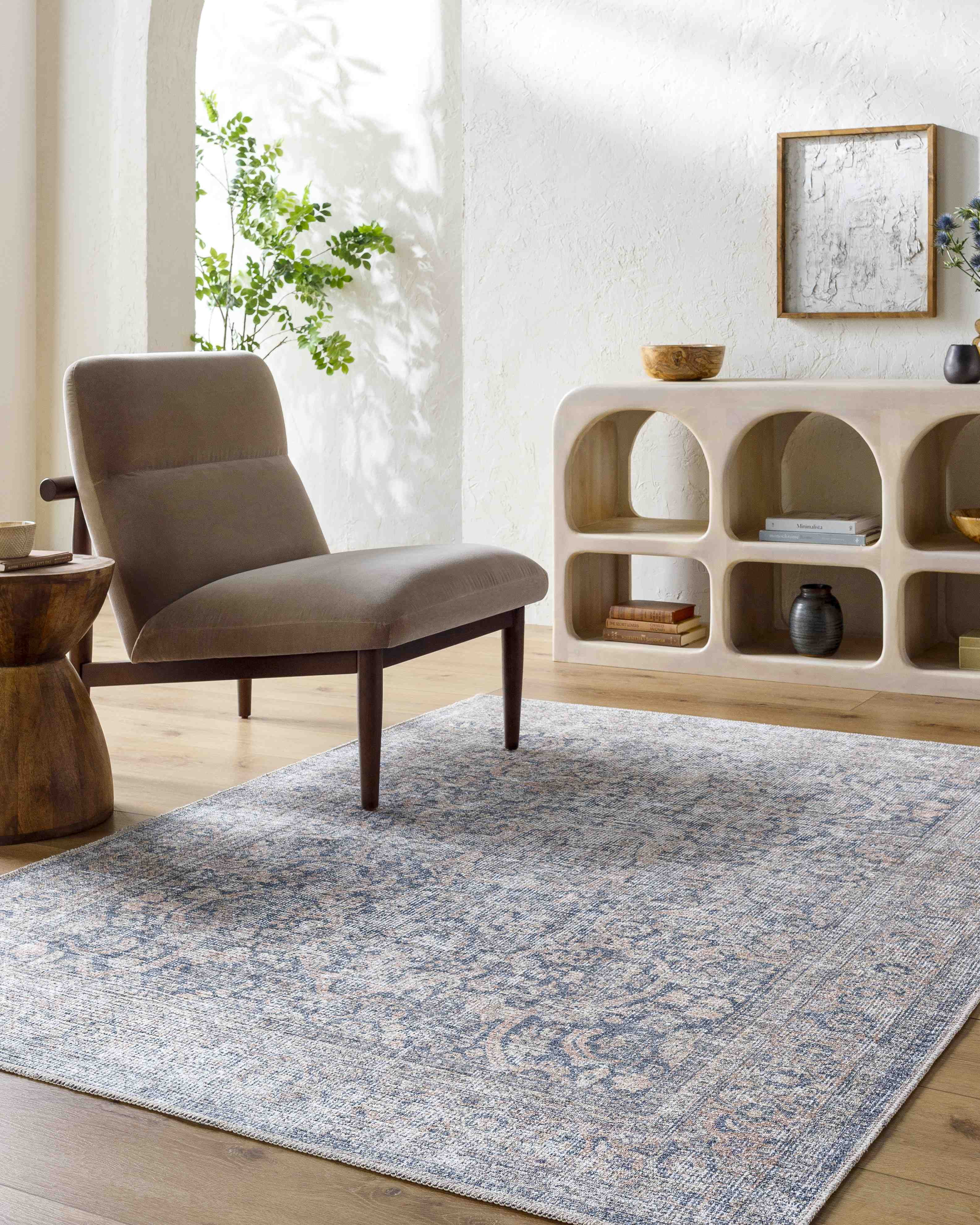 Mark&Day Washable Rugs, 5x7 Sharetta Traditional Black/Amber Area Rug ...