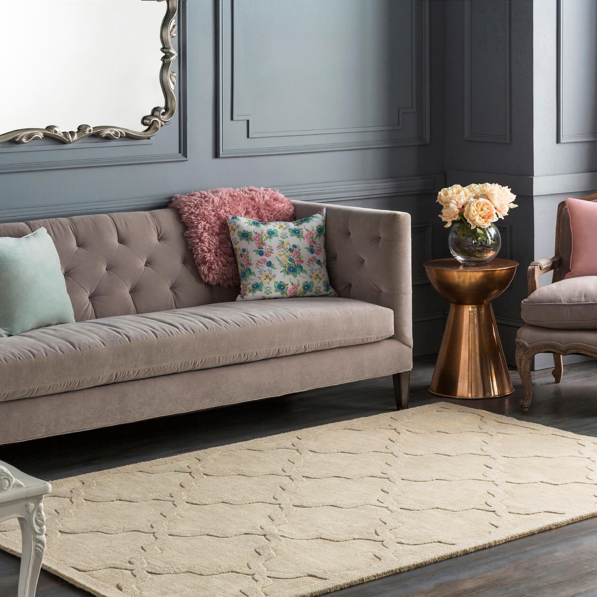 Mark&Day Wool Rugs, 10x14 Ermont Modern Cream Area Rug, Cream Carpet ...