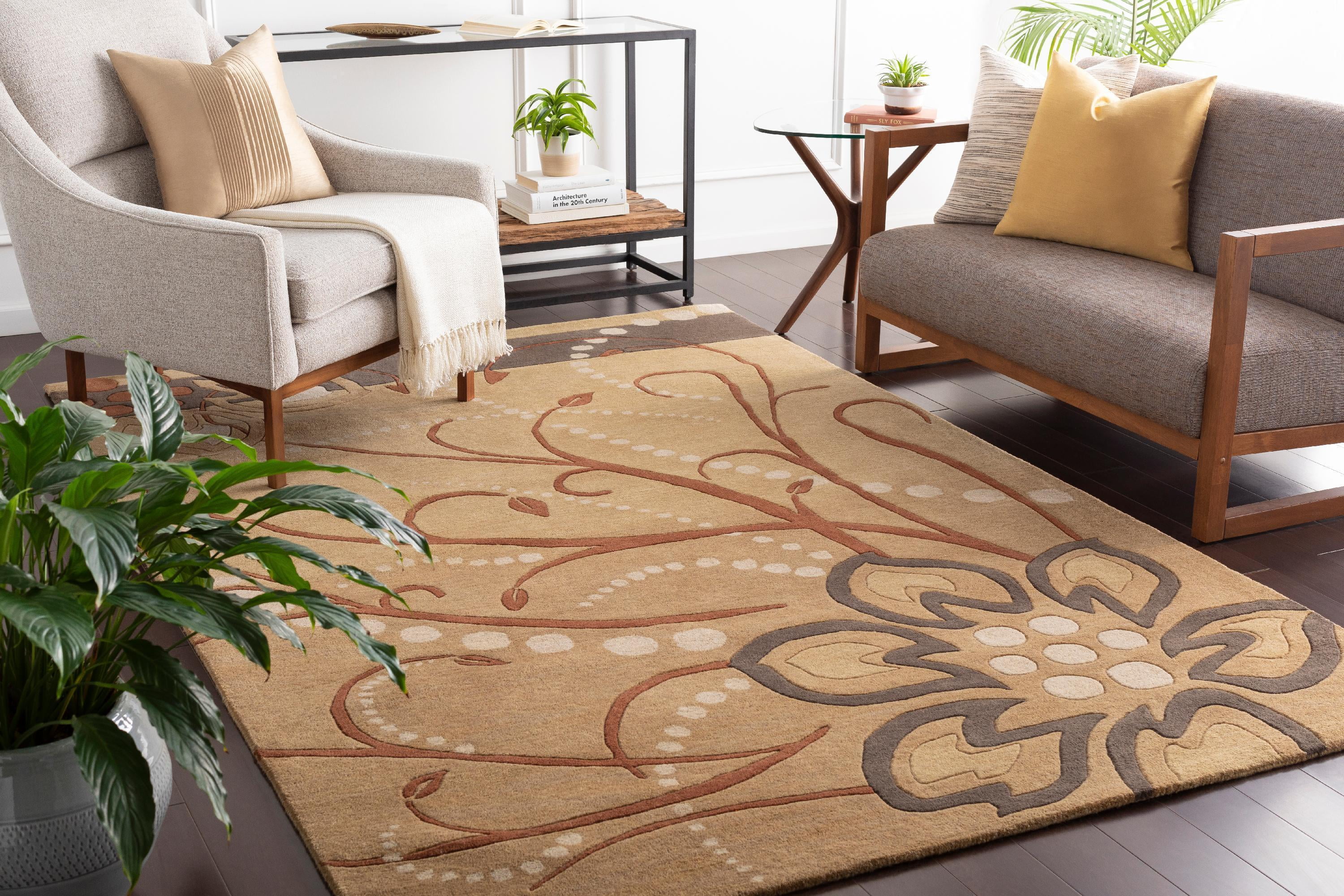 Mark&Day Wool Area Rugs, 10x14 Gibbons Modern Camel Area Rug (10' x 14 ...