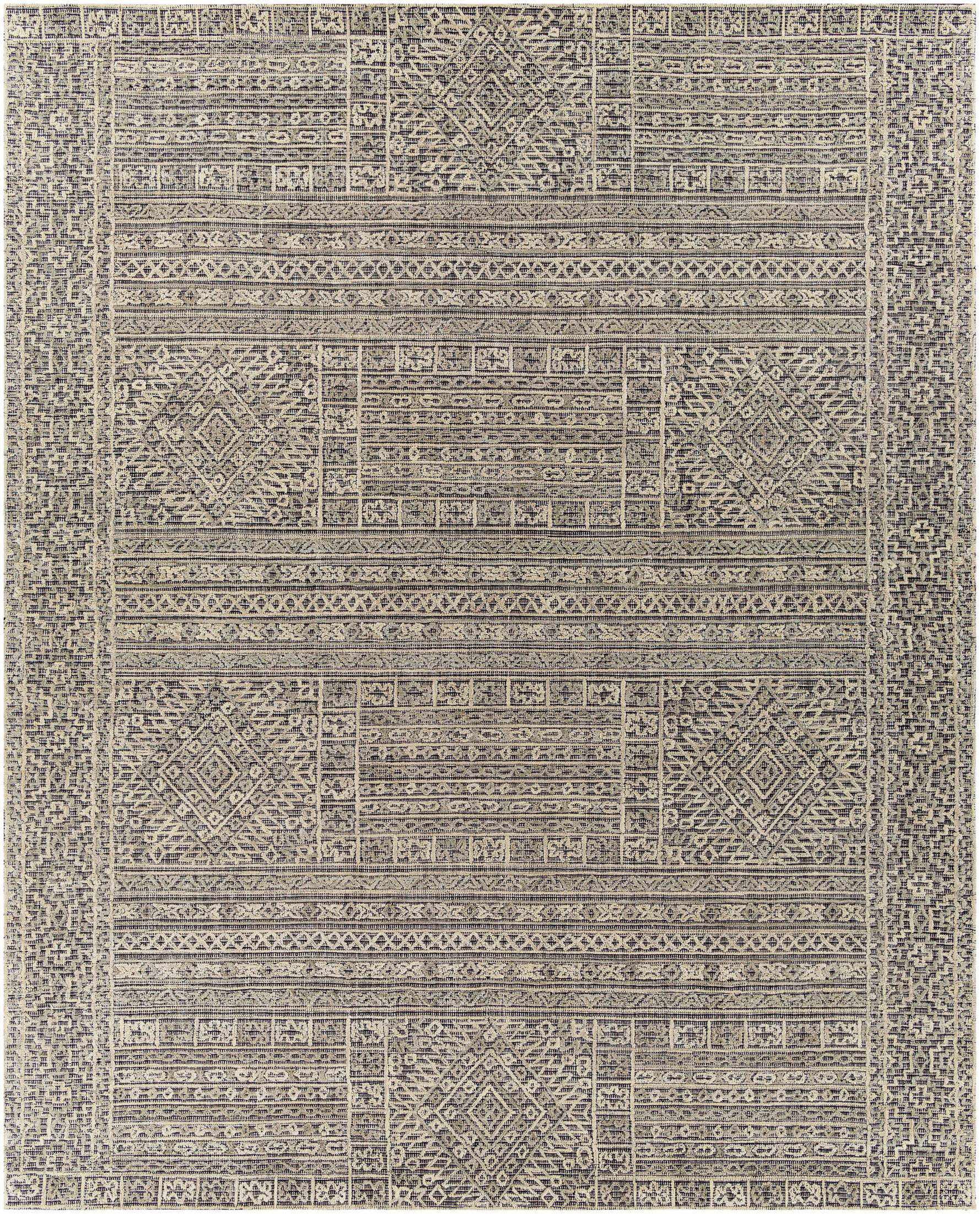 Mark&Day Wool Area Rugs, 10x14 Zandkant Global Black Taupe Area Rug (10 ...