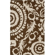 Mark&Day Wool Area Rugs, 8x11 Claudette Rustic Dark Brown Area Rug (8 ...