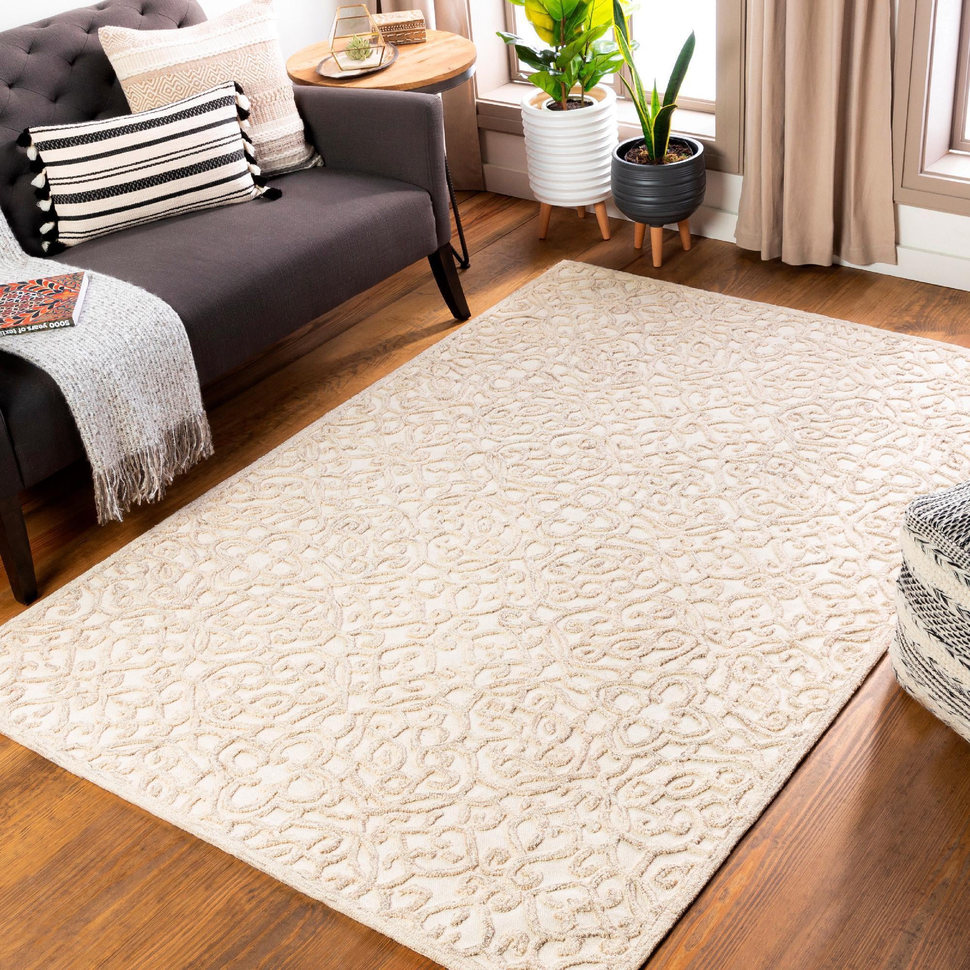 Mark&Day Wool Area Rugs, 2x4 Haghorst Traditional Cream Area Rug (2'6 ...