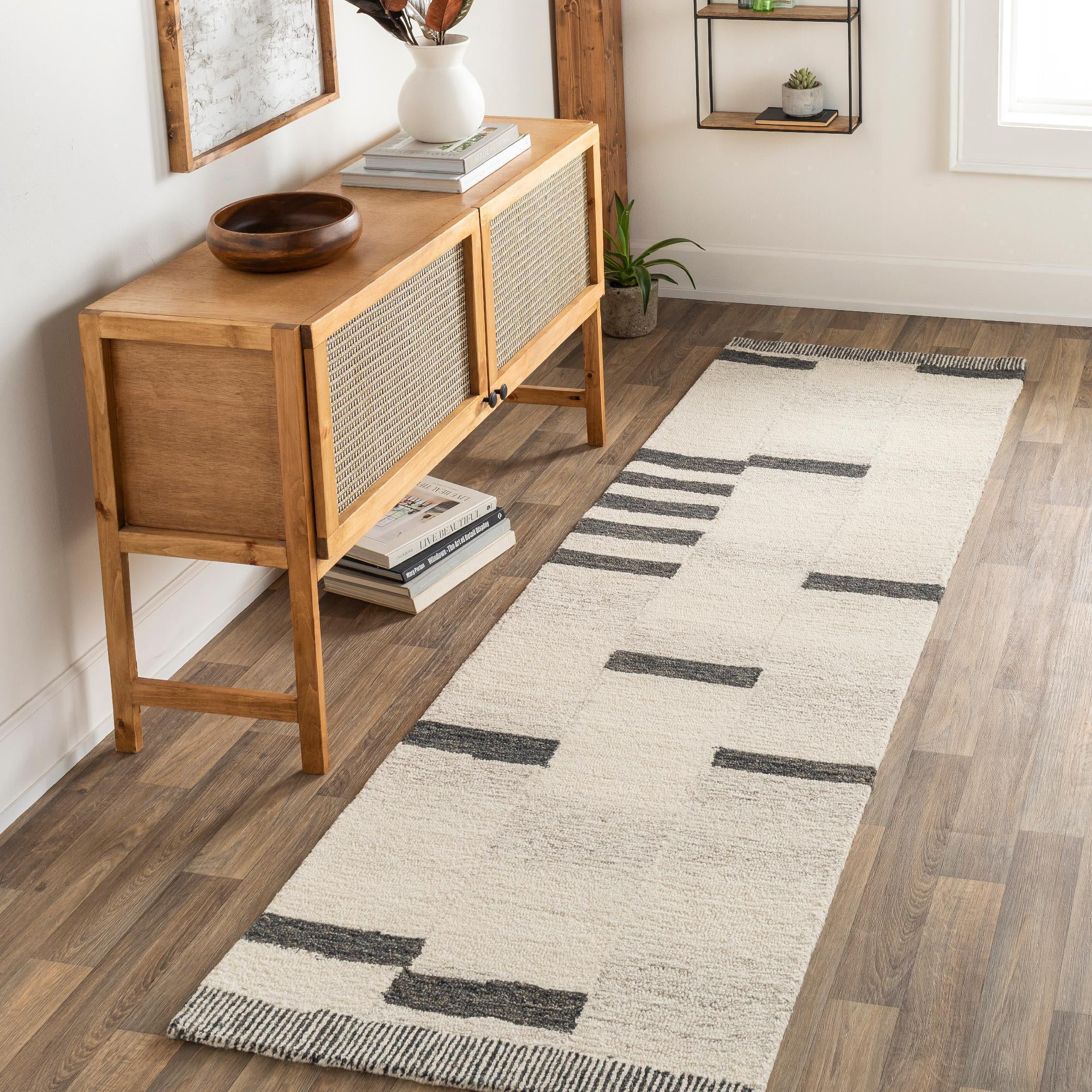 Mark&Day Wool Area Rugs, 2x8 Kerkeinde Global Beige Runner Area Rug (2 ...